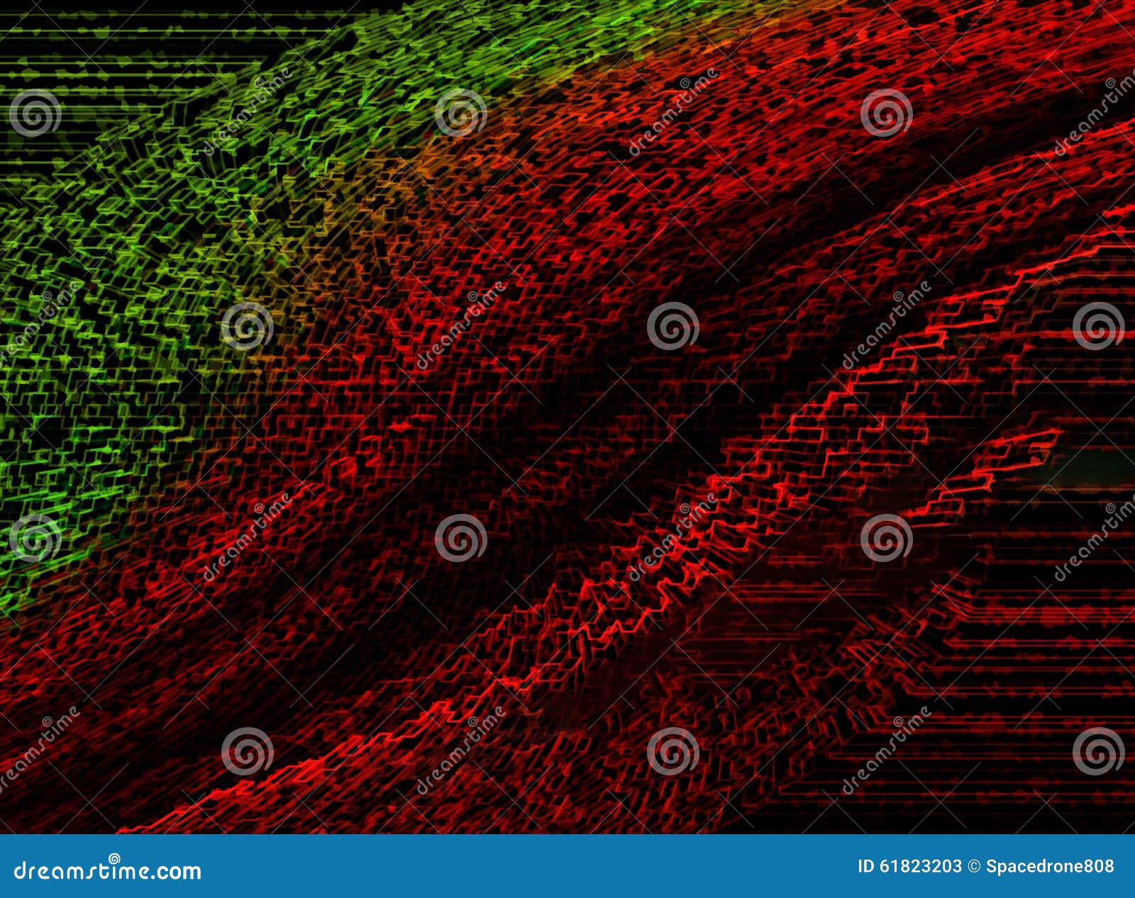 Diagonal Vibrant Red Green Matrix Maze Pattern Stock Illustration ...