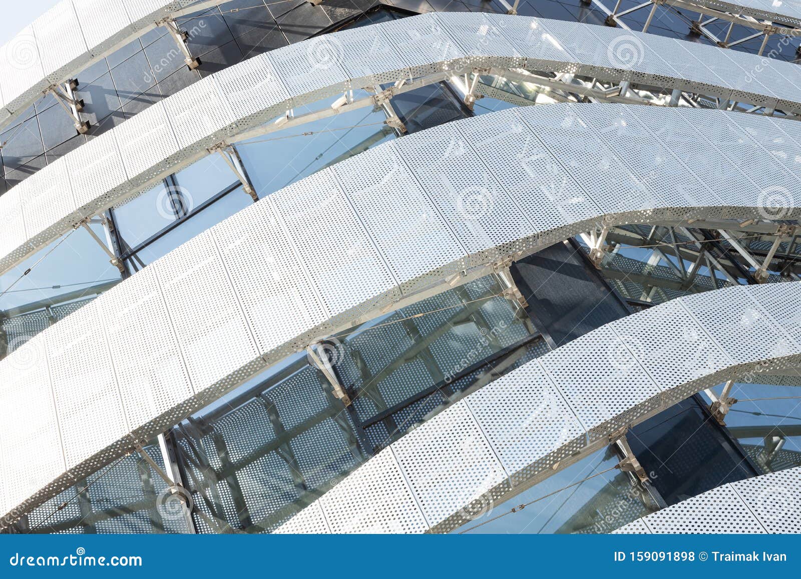 Diagonal View of High Modern Building Construction with Metal ...