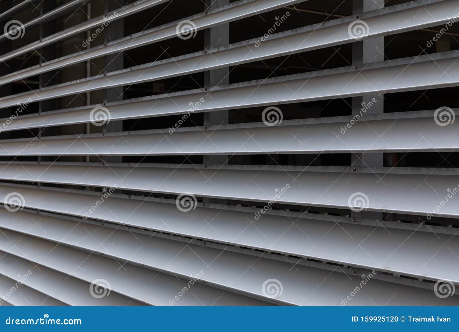 Diagonal View of Horizontal Gray Metal Panels. Stock Photo - Image of ...