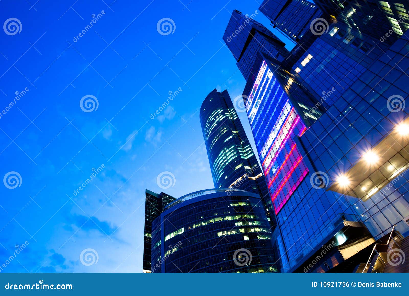 Diagonal View To Business Center Stock Photo - Image of modern ...