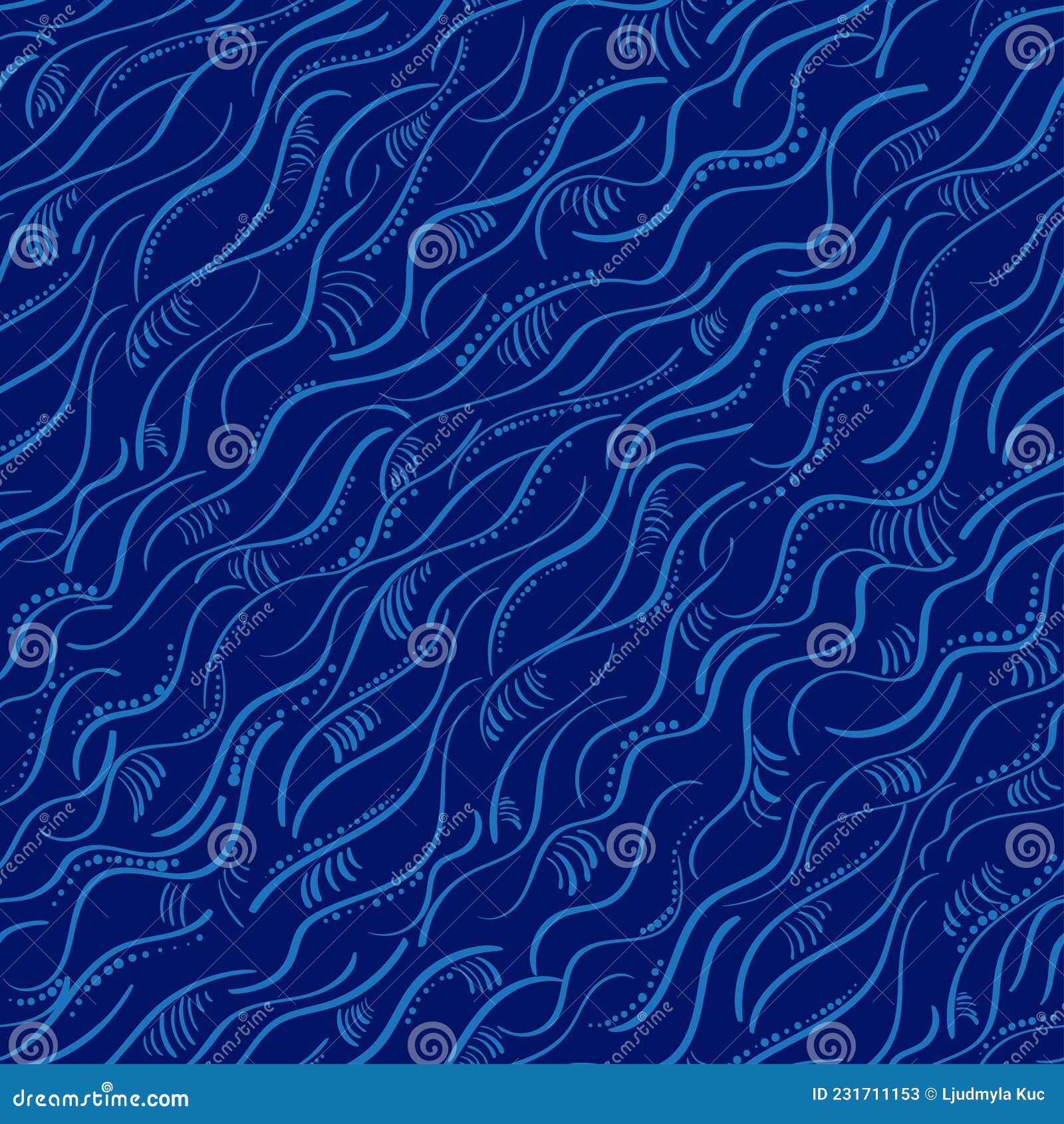 Diagonal Waves Seamless Pattern Stock Vector - Illustration of ...