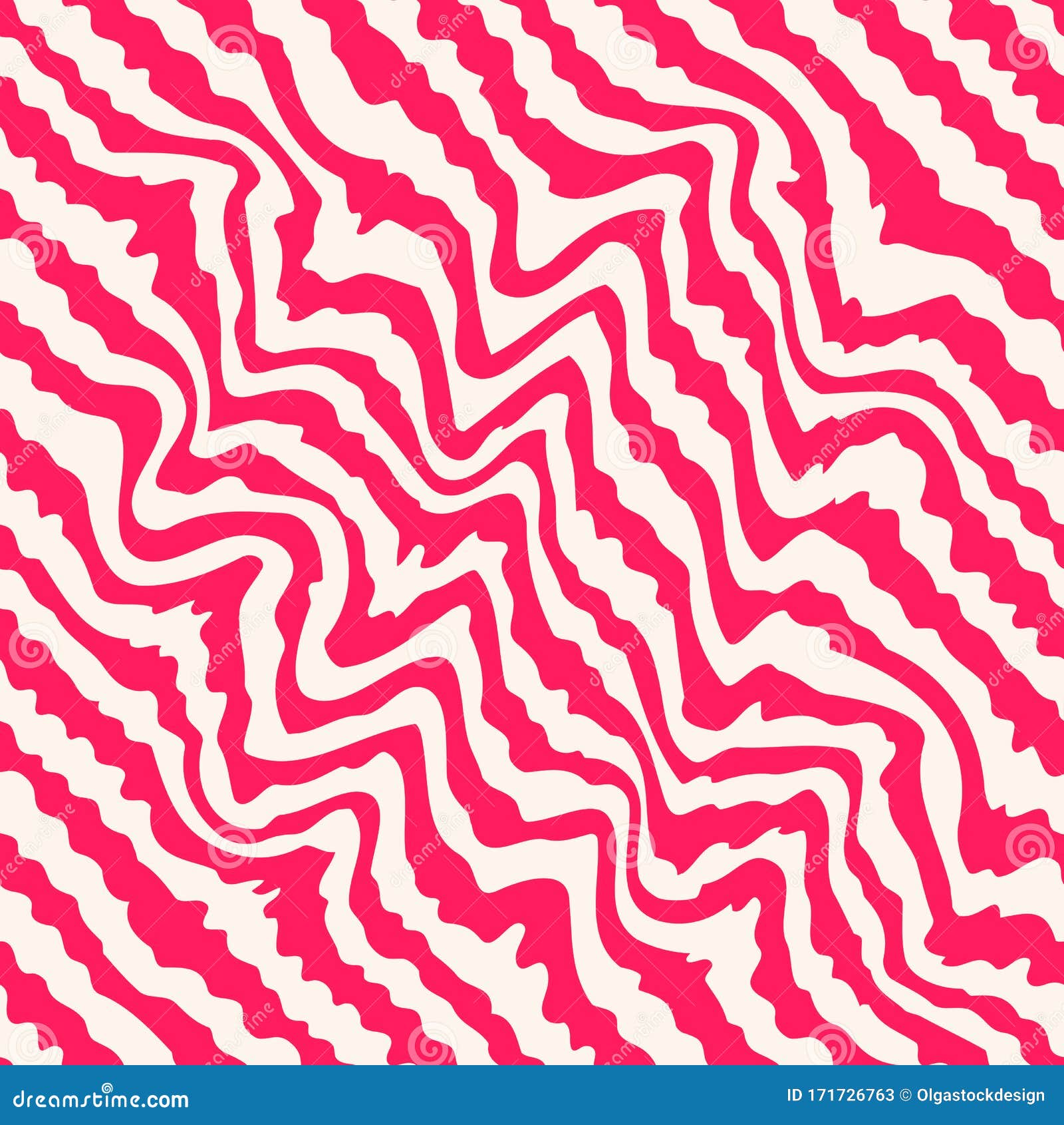 Diagonal Wavy Lines Seamless Pattern. Vector Abstract Liquid Lines ...
