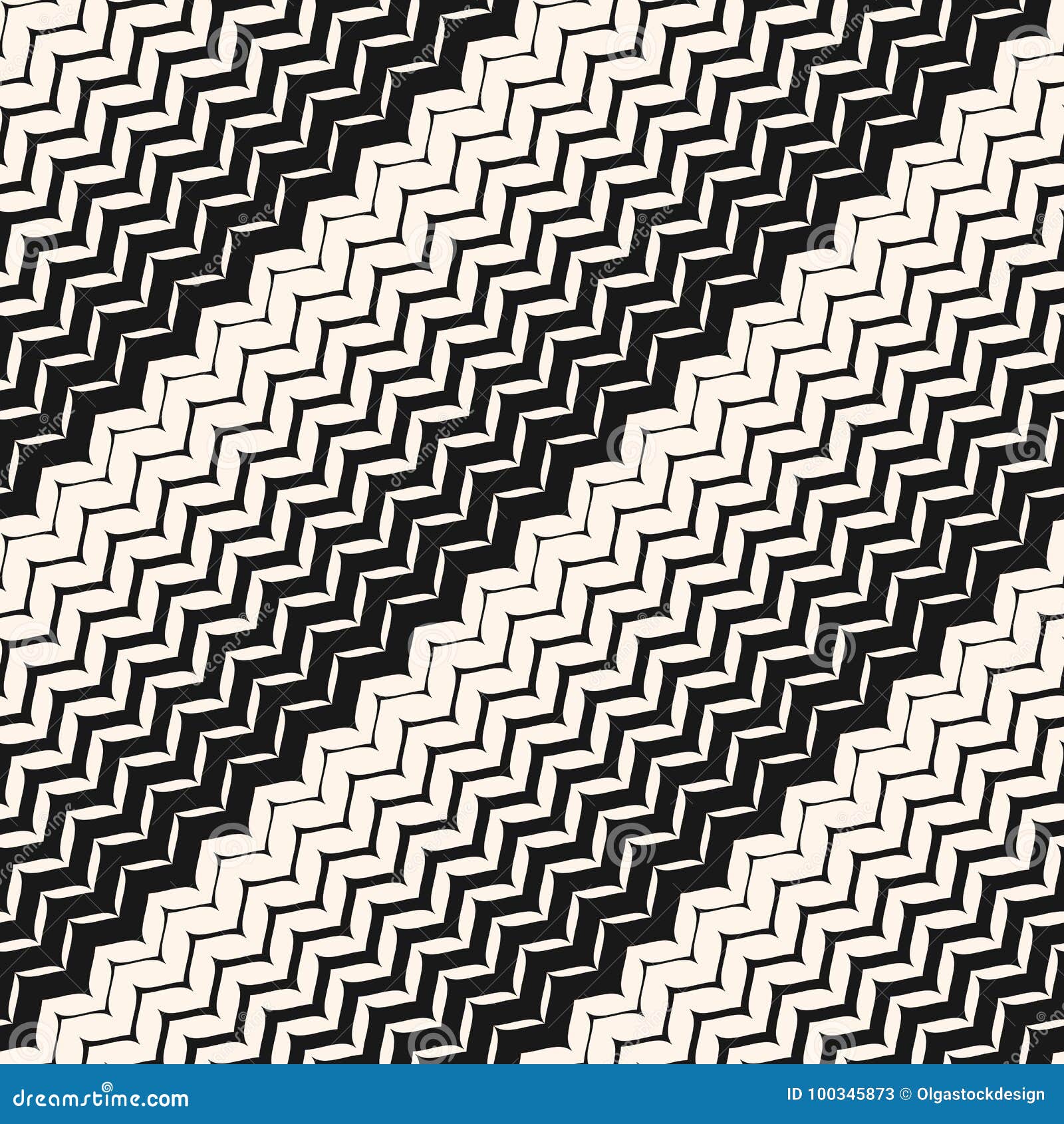 Diagonal Zigzag Lines Seamless Pattern. Stock Vector - Illustration of ...