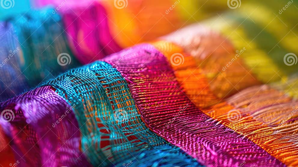 Diagonally Angled Interweaving Fabric Threads Creating Dynamic Patterns ...