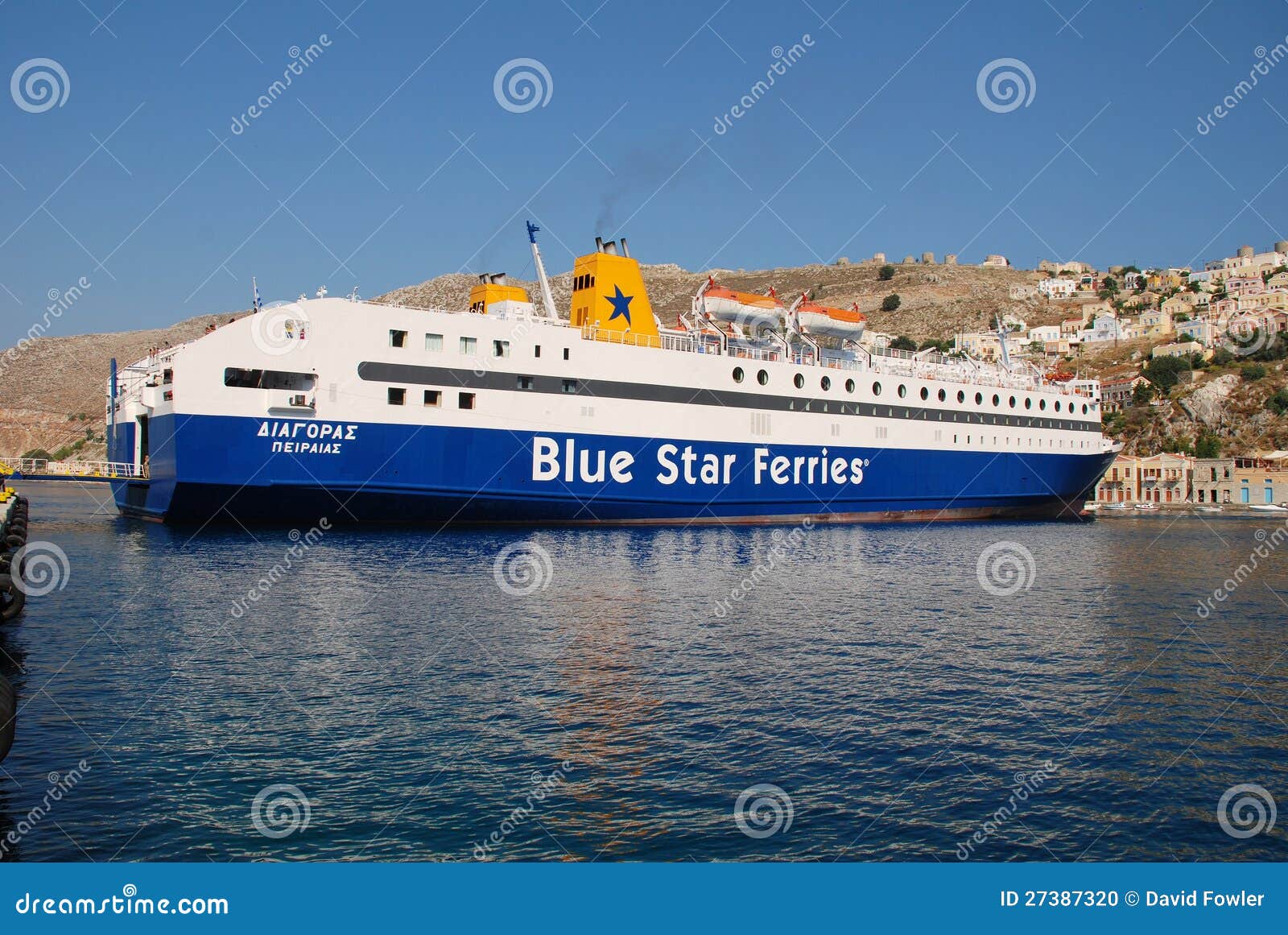 Diagoras Ferry, Symi Island Editorial Image - Image of simi, docked ...