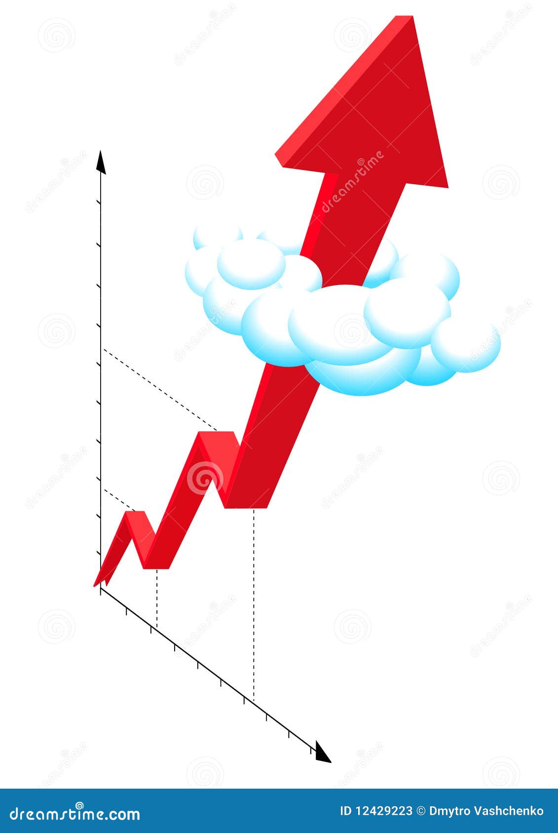A Diagram With A Red Arrow And The Word INFLATION Vector Illustration ...