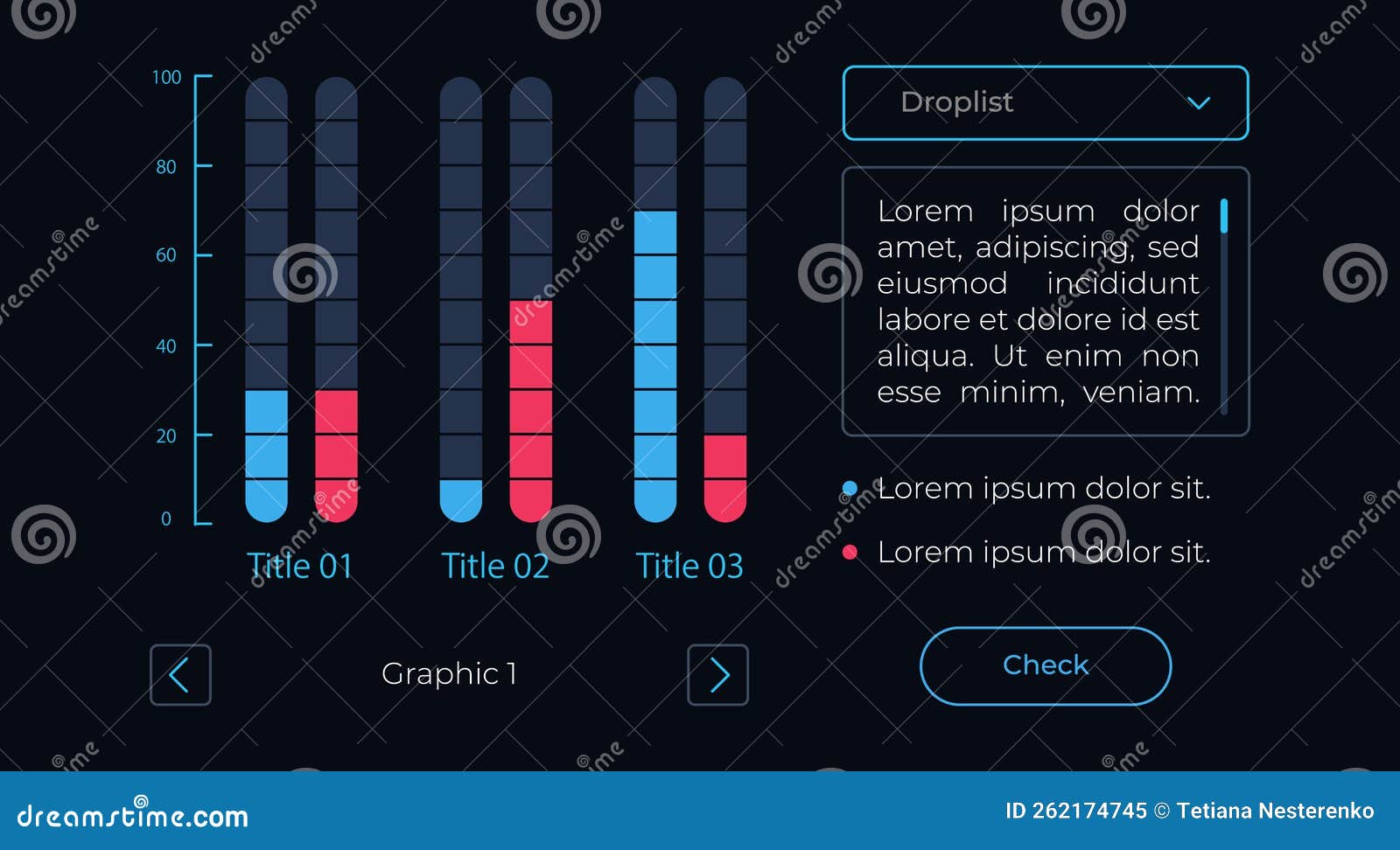 Diagram with Arrows UI Element Template Stock Vector - Illustration of ...