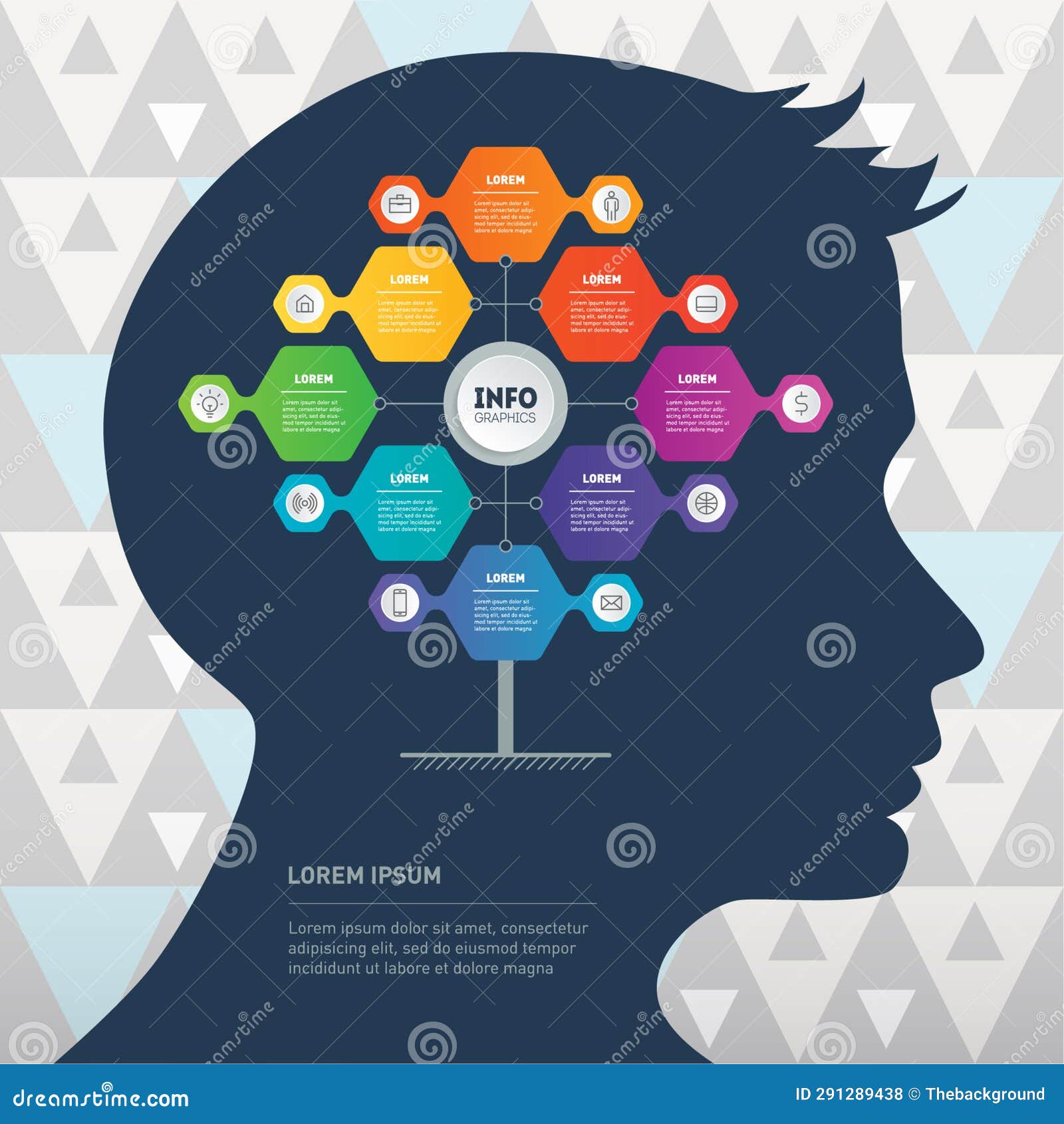 Diagram. Business Presentation Concept with 8 Options and Icons. Vector ...