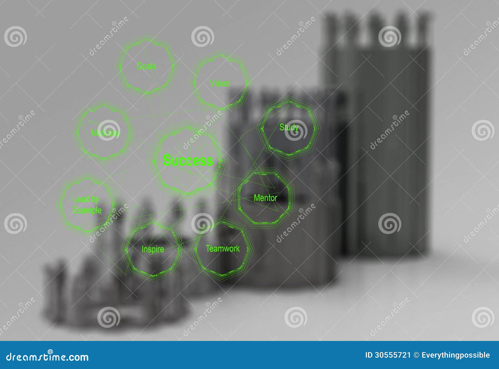 Diagram of Business Success Chart Stock Image - Image of mission ...
