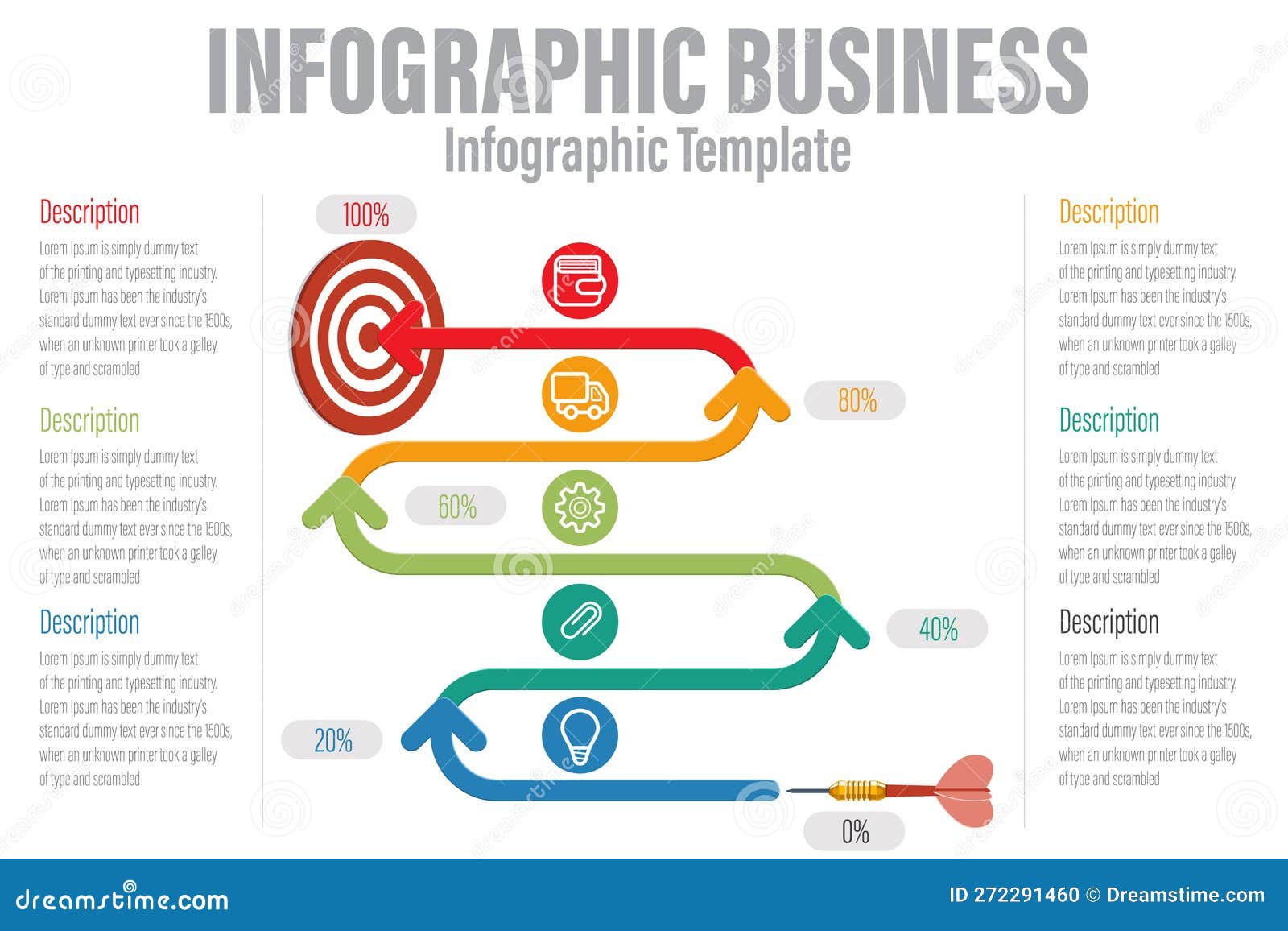 A Diagram of a Business Diagram with the Title Infographics. Stock ...