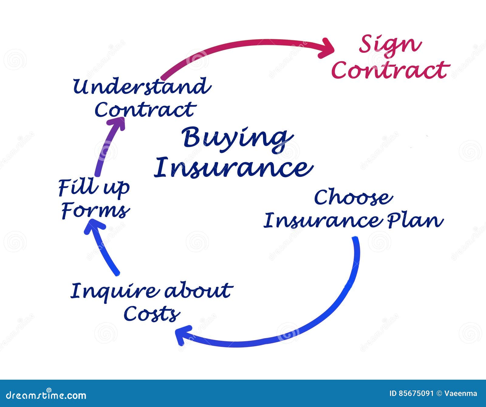 Diagram of Buying Insurance Stock Illustration - Illustration of ...
