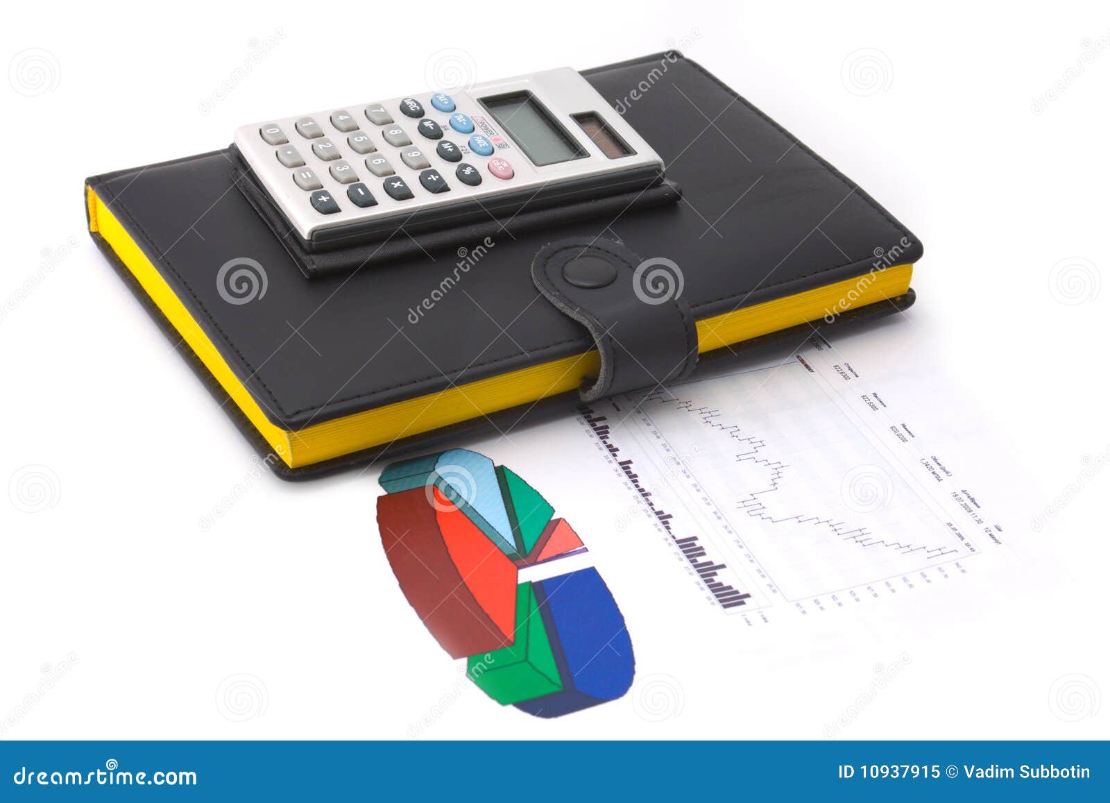 Diagram and calculator stock image. Image of data, banking - 10937915