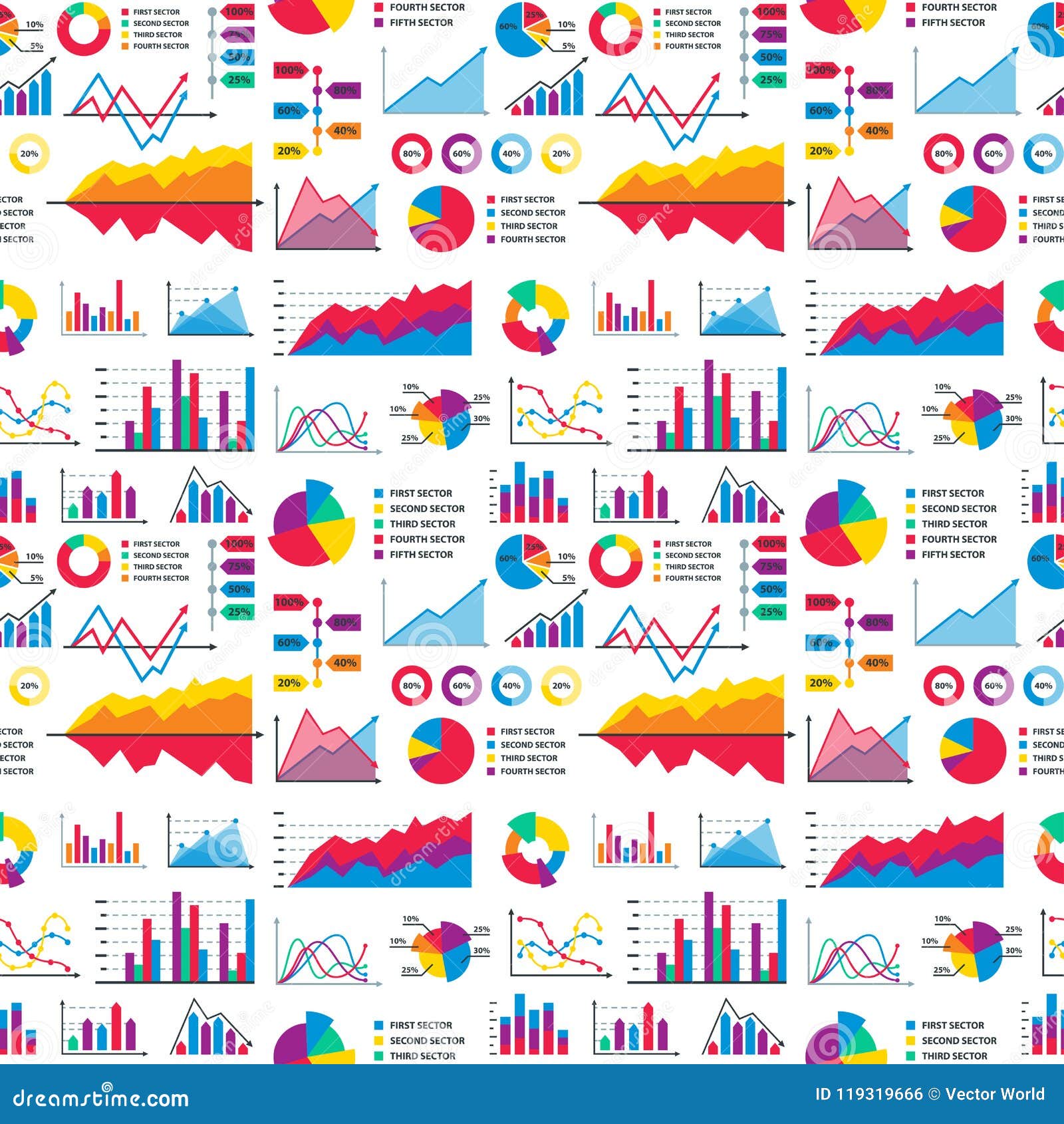 Diagram Chart Graph Elements Vector Business Infographic Flow Sheet ...