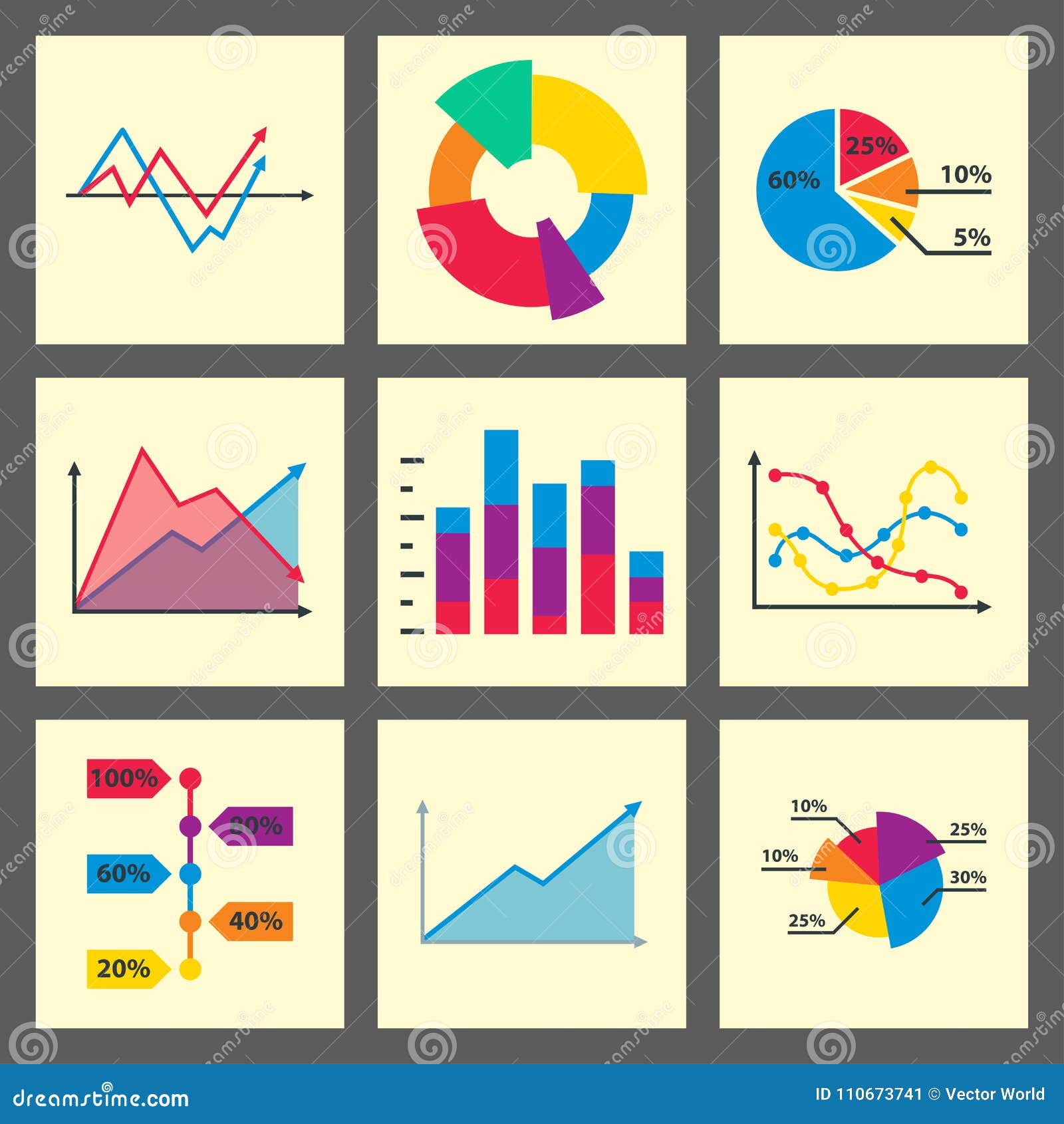 Diagram Chart Graph Elements Vector Business Infographic Flow Sheet ...