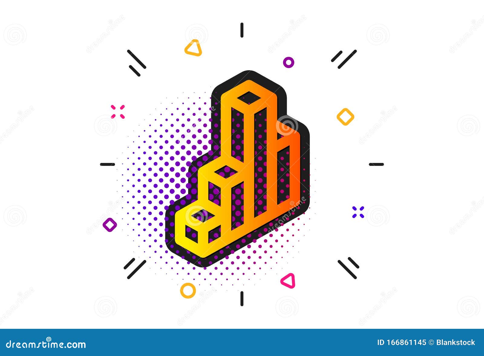 Diagram Chart Icon. Column 3d Graph Sign. Vector Stock Vector ...