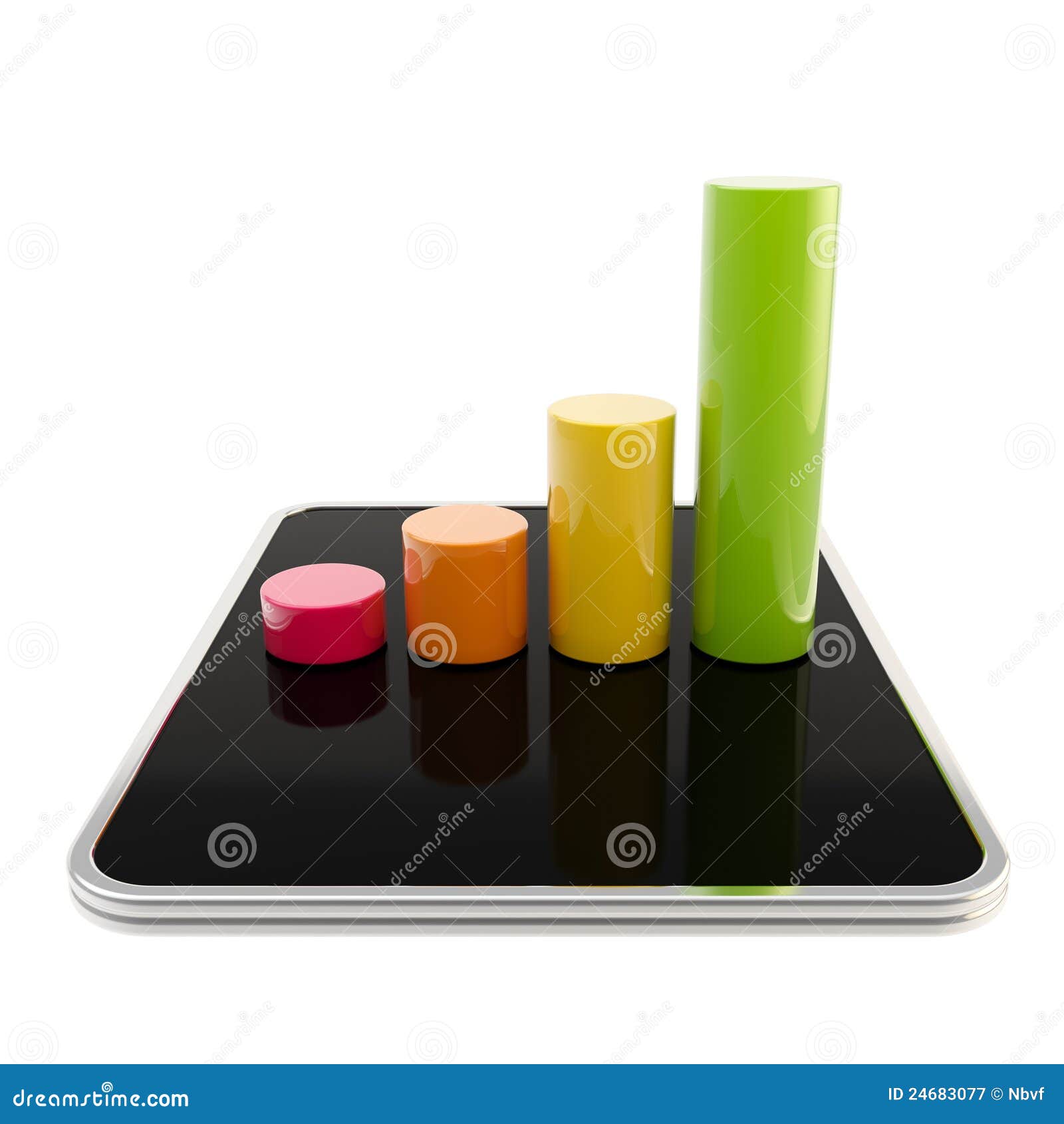 Diagram Chart on Pad Computer Stock Image - Image of result, customer ...