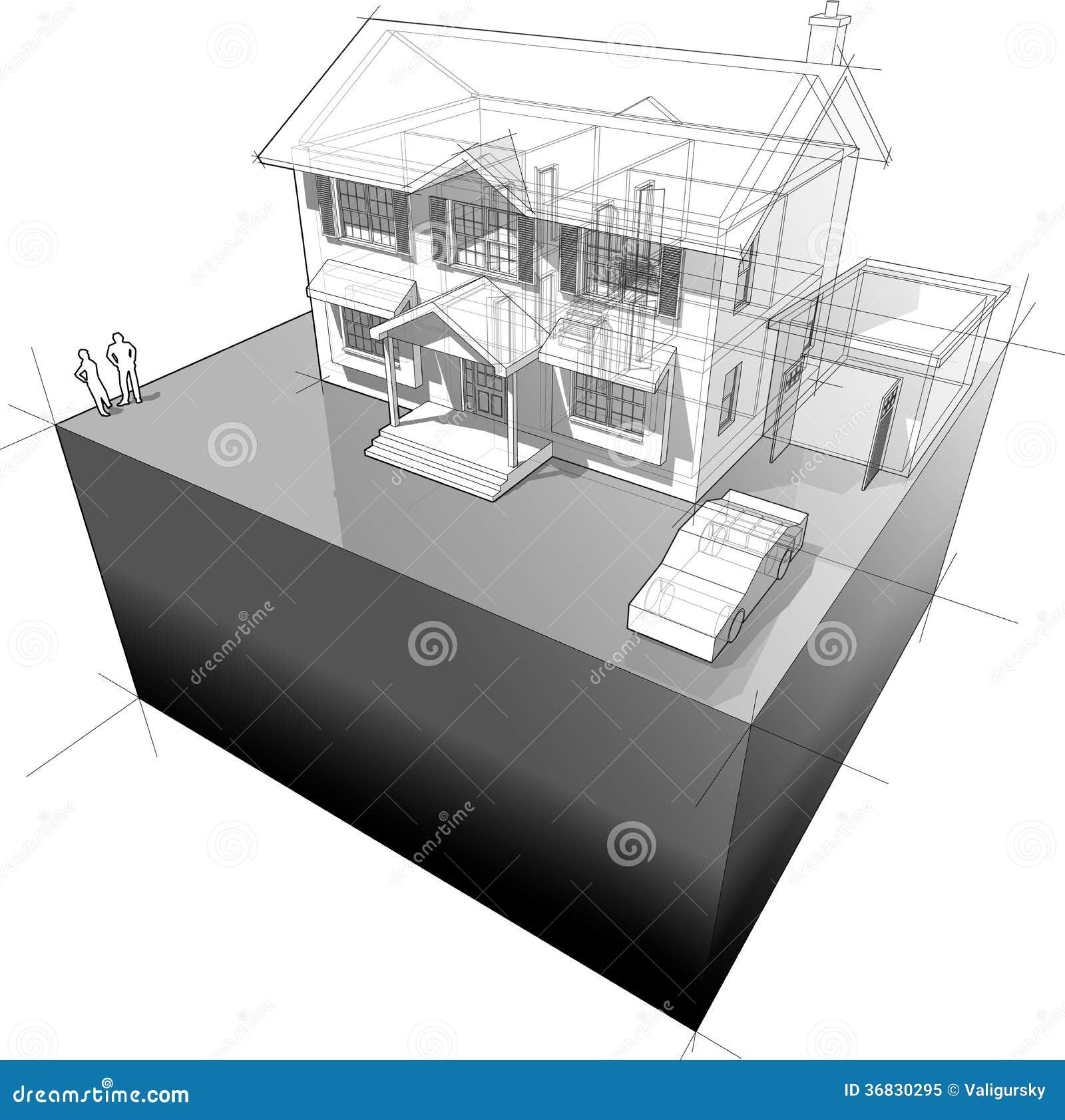 Colonial House Isolated On Transparent Background PNG Stock Photography ...