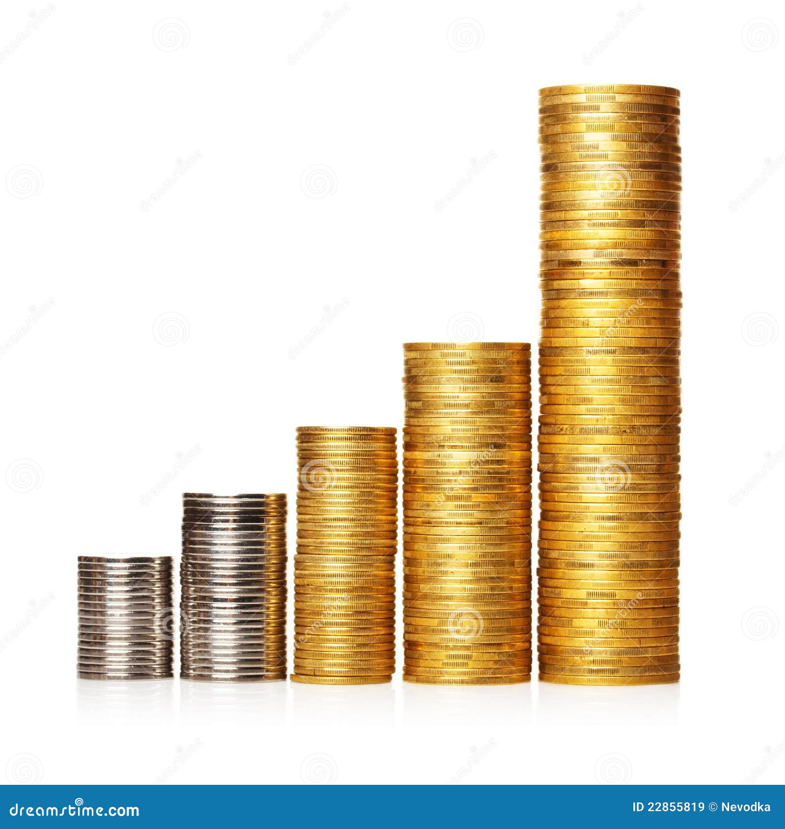 Diagram coins stack stock image. Image of banking, growth - 22855819
