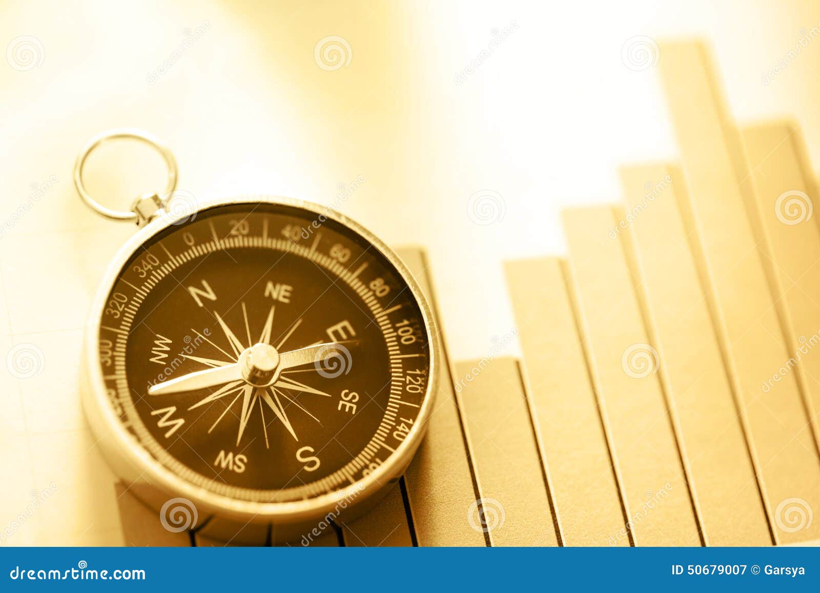 Diagram Concept with Compass and Arrow Stock Image - Image of guide ...