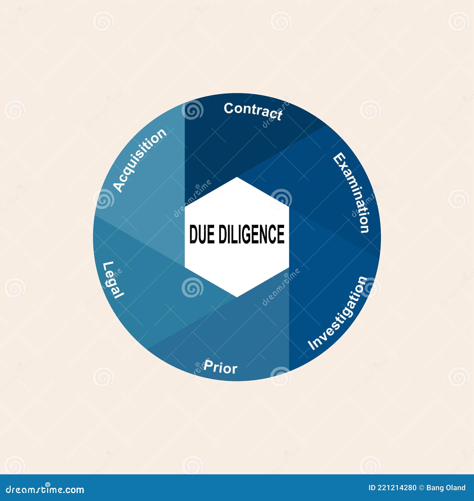 Diagram Concept with Due Diligence Text and Keywords. EPS 10 Isolated ...