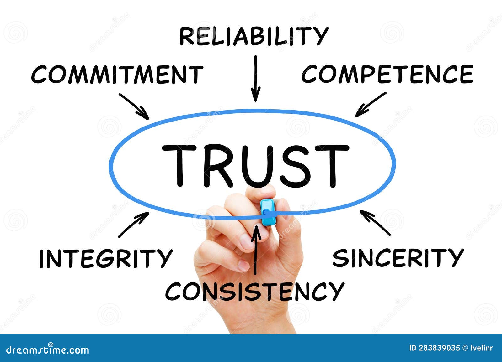 Diagram Concept about Trust in Business Stock Image - Image of business ...