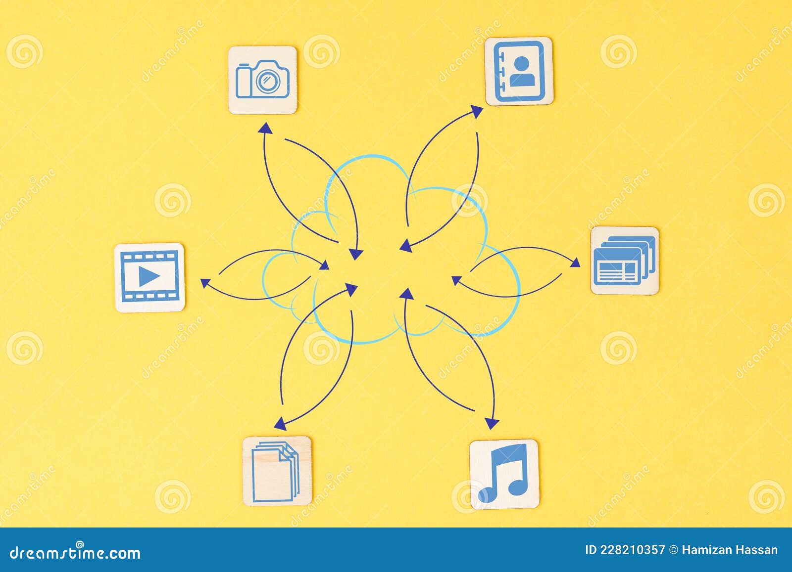 Diagram of Data for Cloud Storage Stock Illustration - Illustration of ...