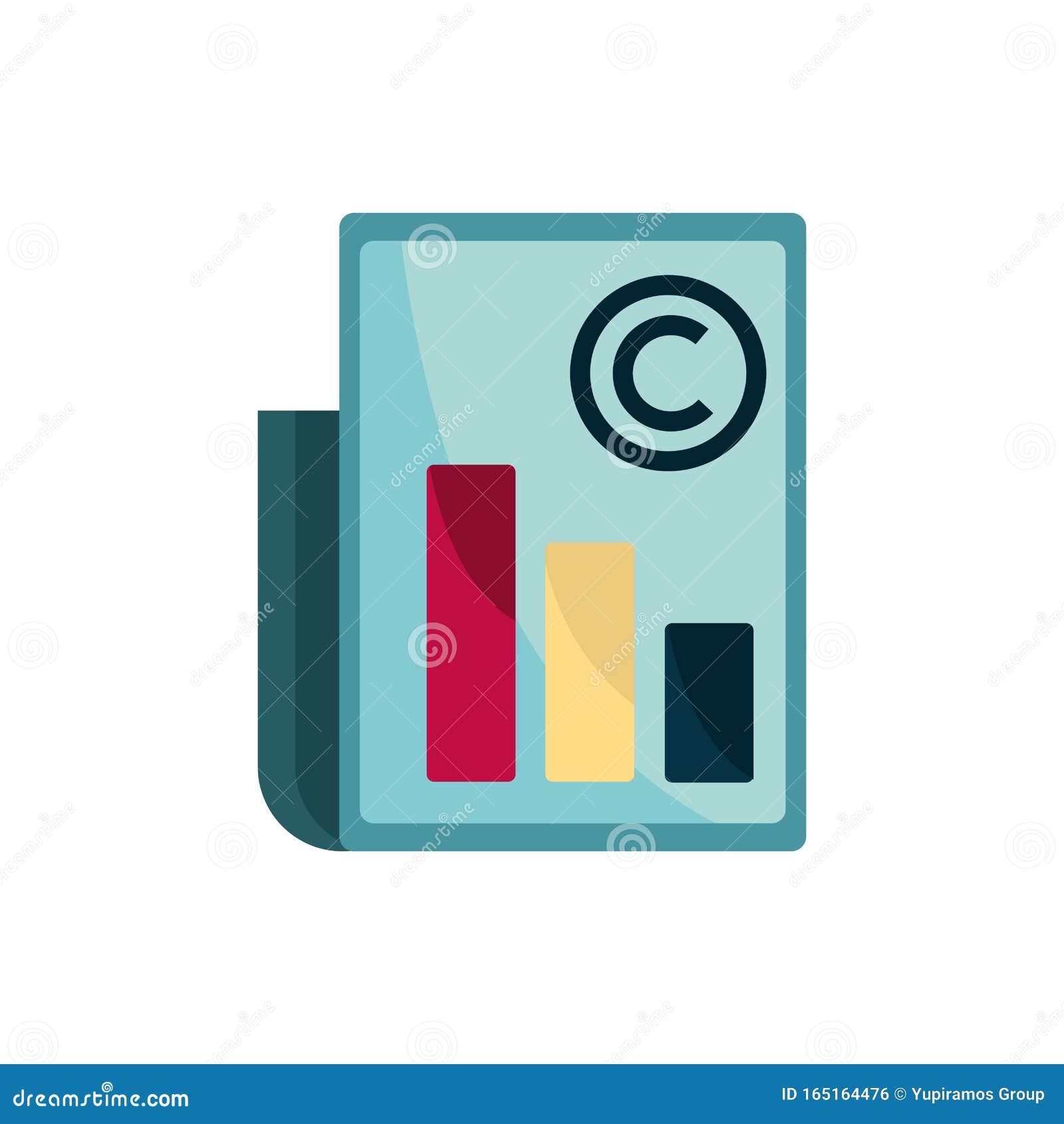 Diagram Document Property Intellectual Copyright Icon Stock Vector ...