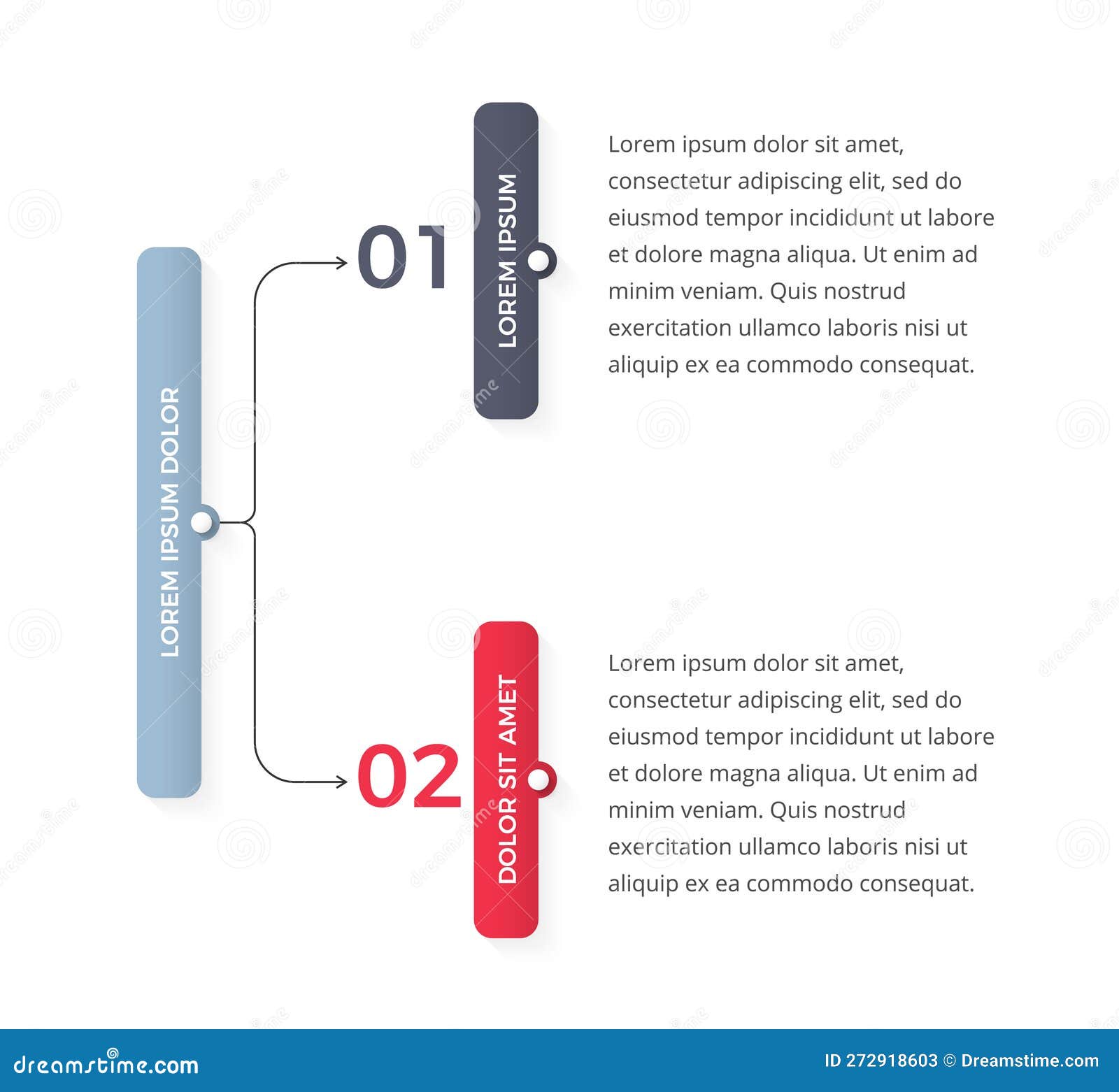 Horizontal Diagram, 4 Round Elements Connected In Two Different Ways ...