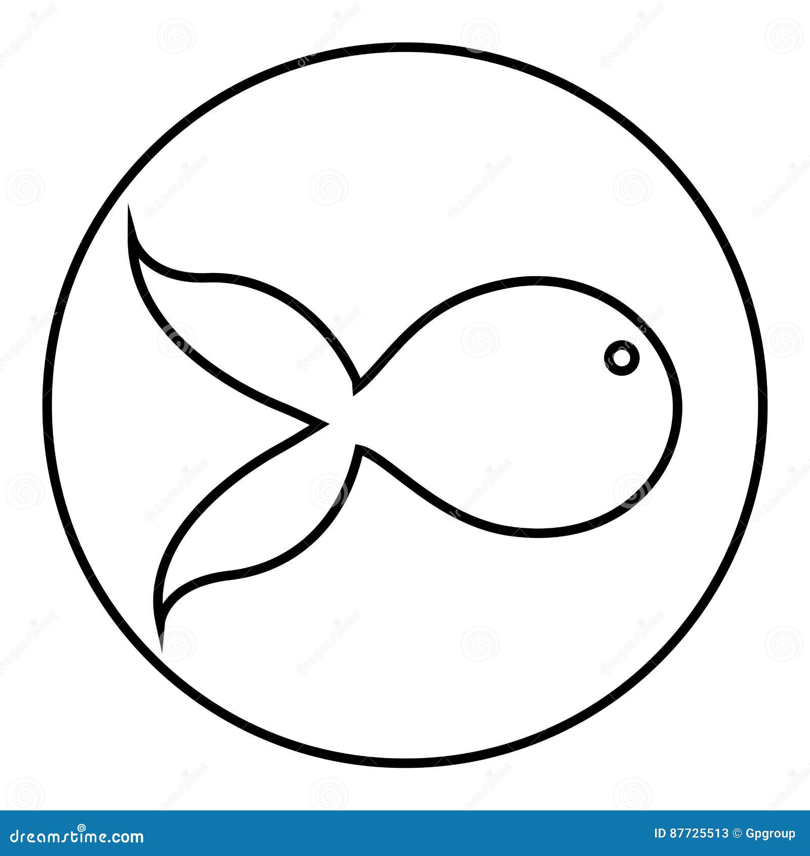 Diagram emblemfisksymbol stock illustrationer. Illustration av död ...