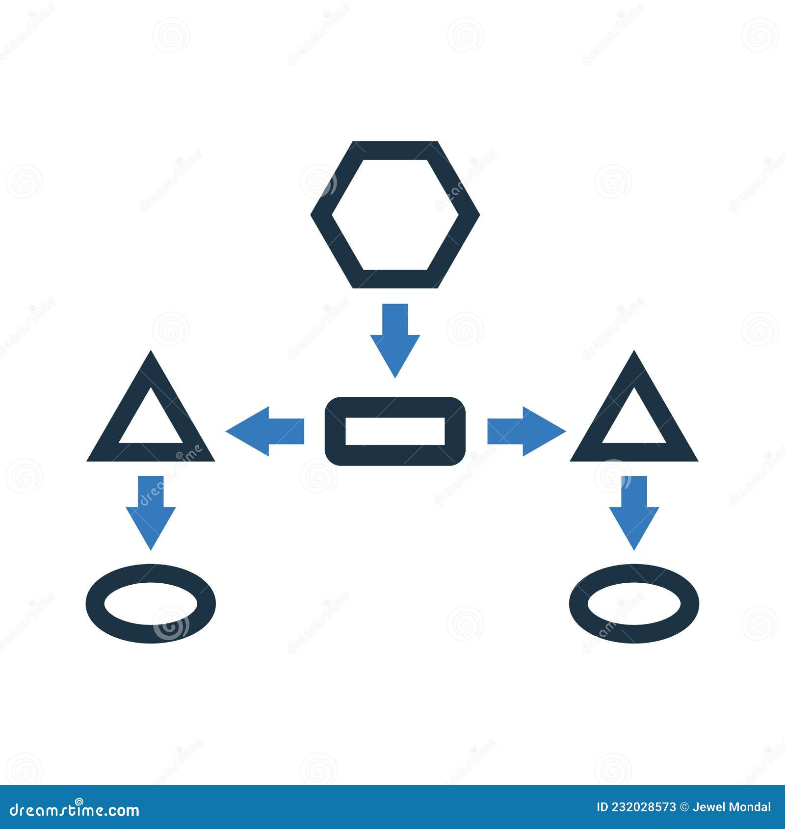 Diagram, Flowchart, Work Flow Icon. Editable Vector Graphics Stock ...