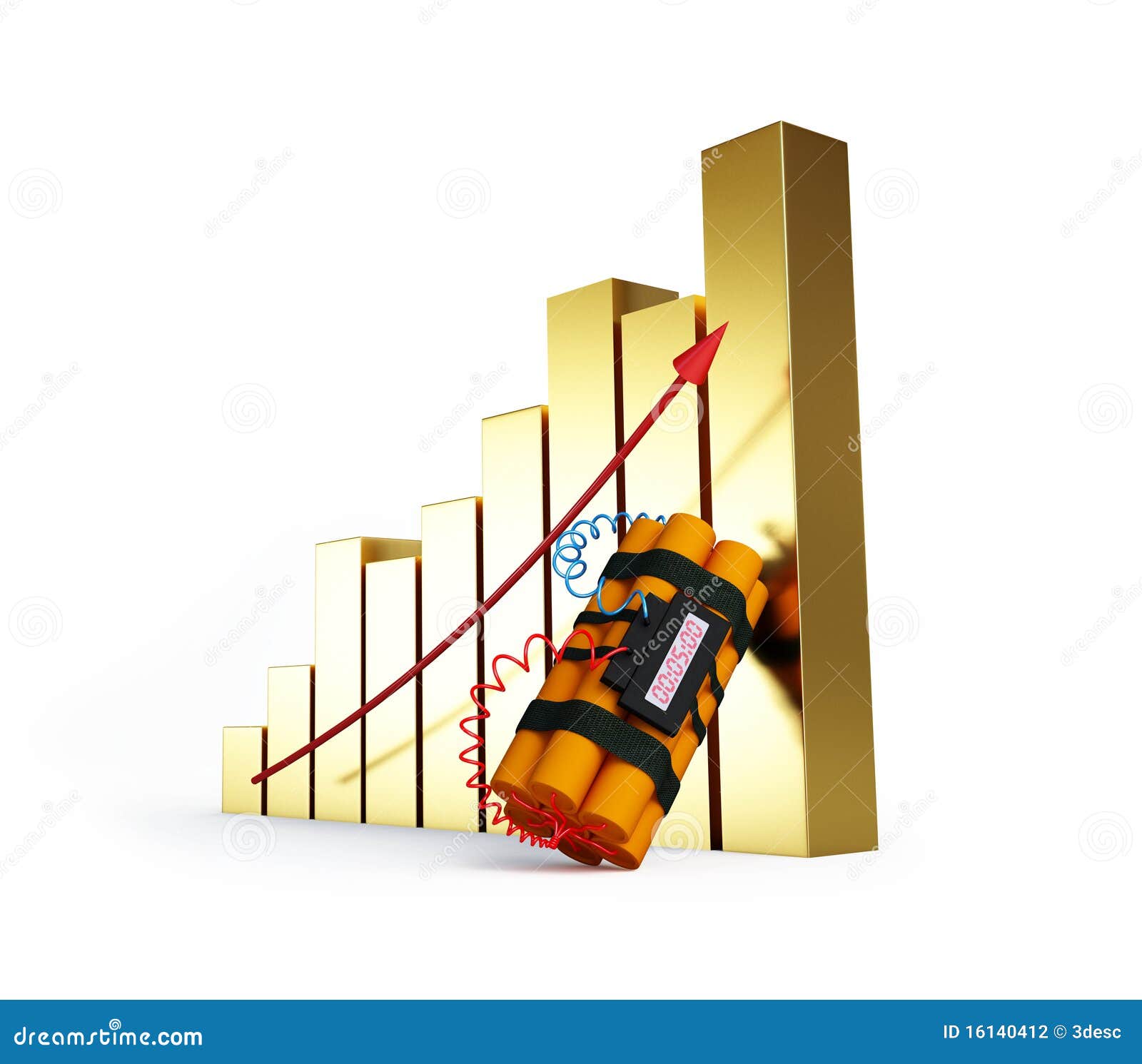 Diagram Gold Crisis Dynamite Stock Illustration - Illustration of ...