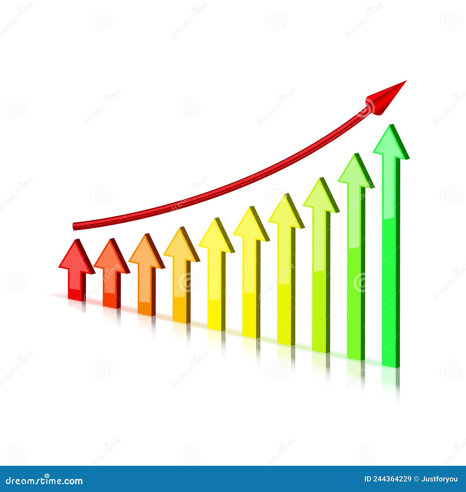 Diagram Graphic Up Vector Illustration Isolated on White Background ...