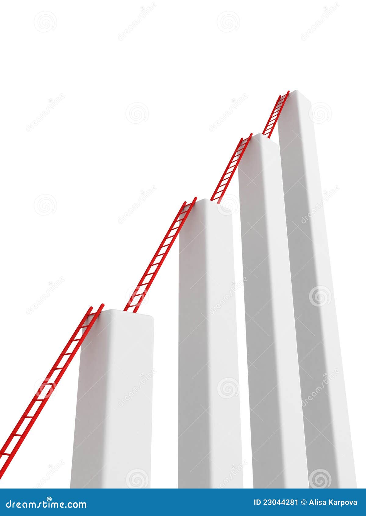 Diagram of Growth with a Ladders for Success Stock Image - Image of ...