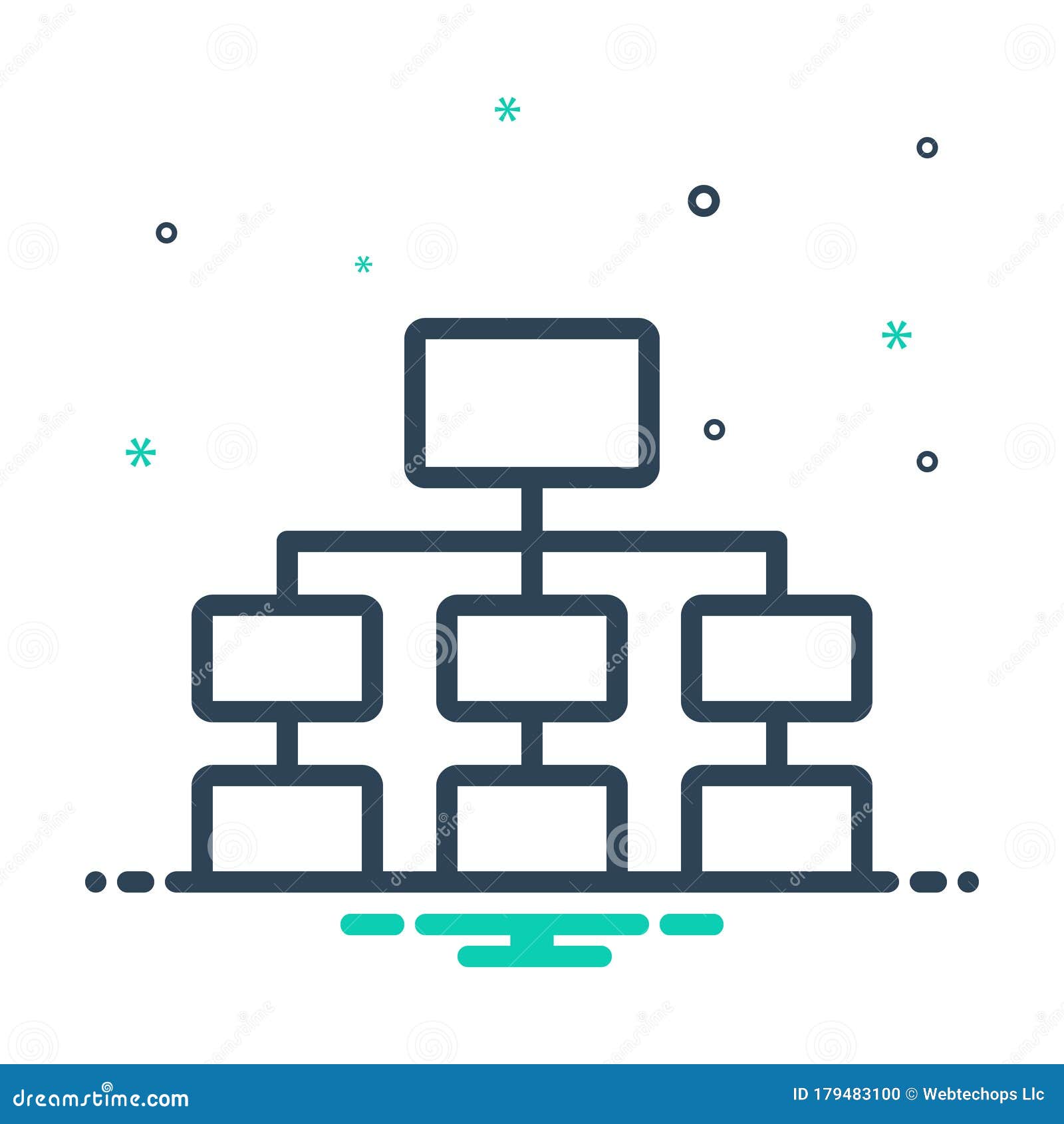 Mix Icon for Diagram, Blueprint and Hierarchy Stock Vector ...