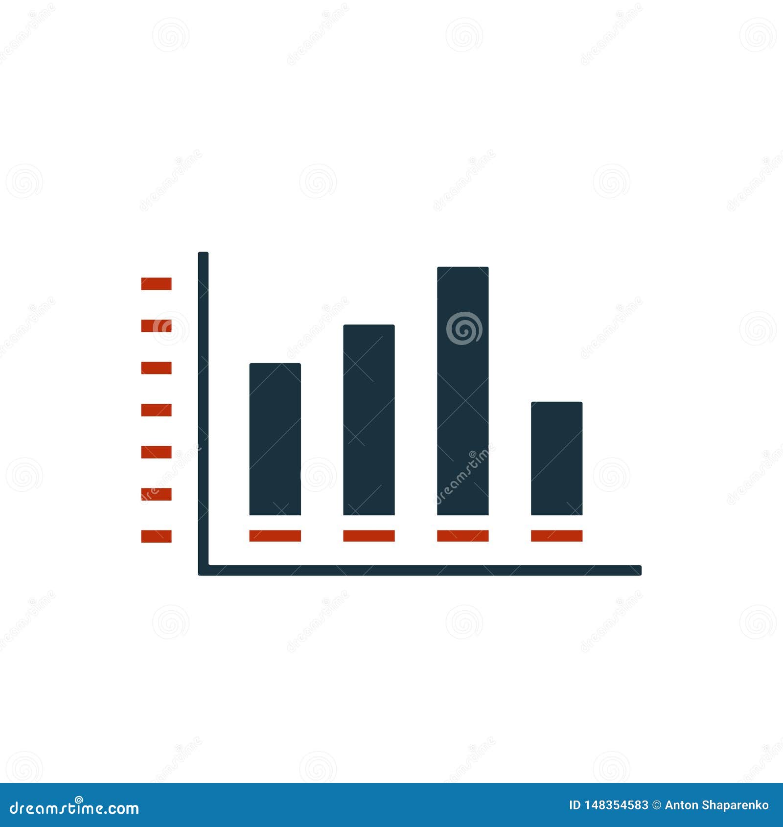 Diagram Icon. Creative Symbol in Two Colors Stock Vector - Illustration ...