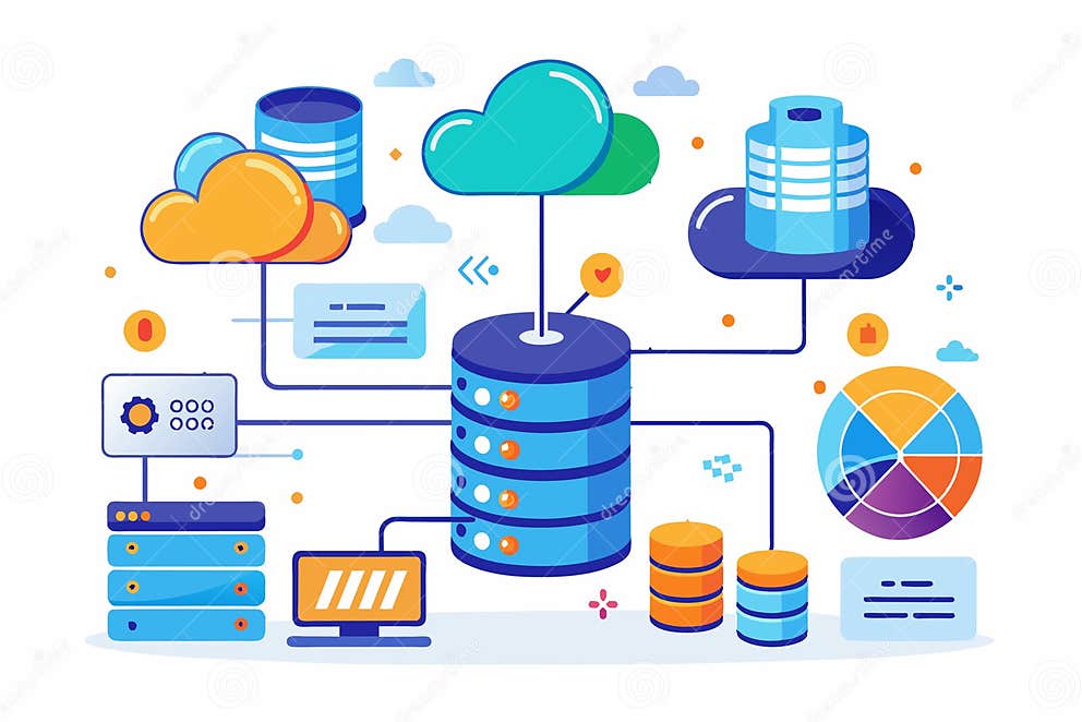 Diagram Illustrating the Analysis of Cloud Database Storage, Featuring ...