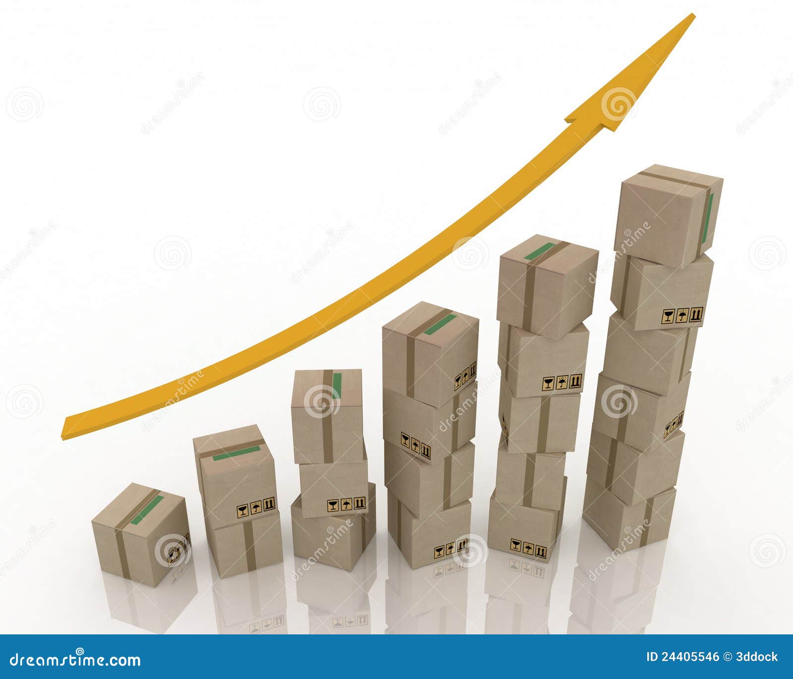 Diagram of Increasing Exportation Stock Illustration - Illustration of ...