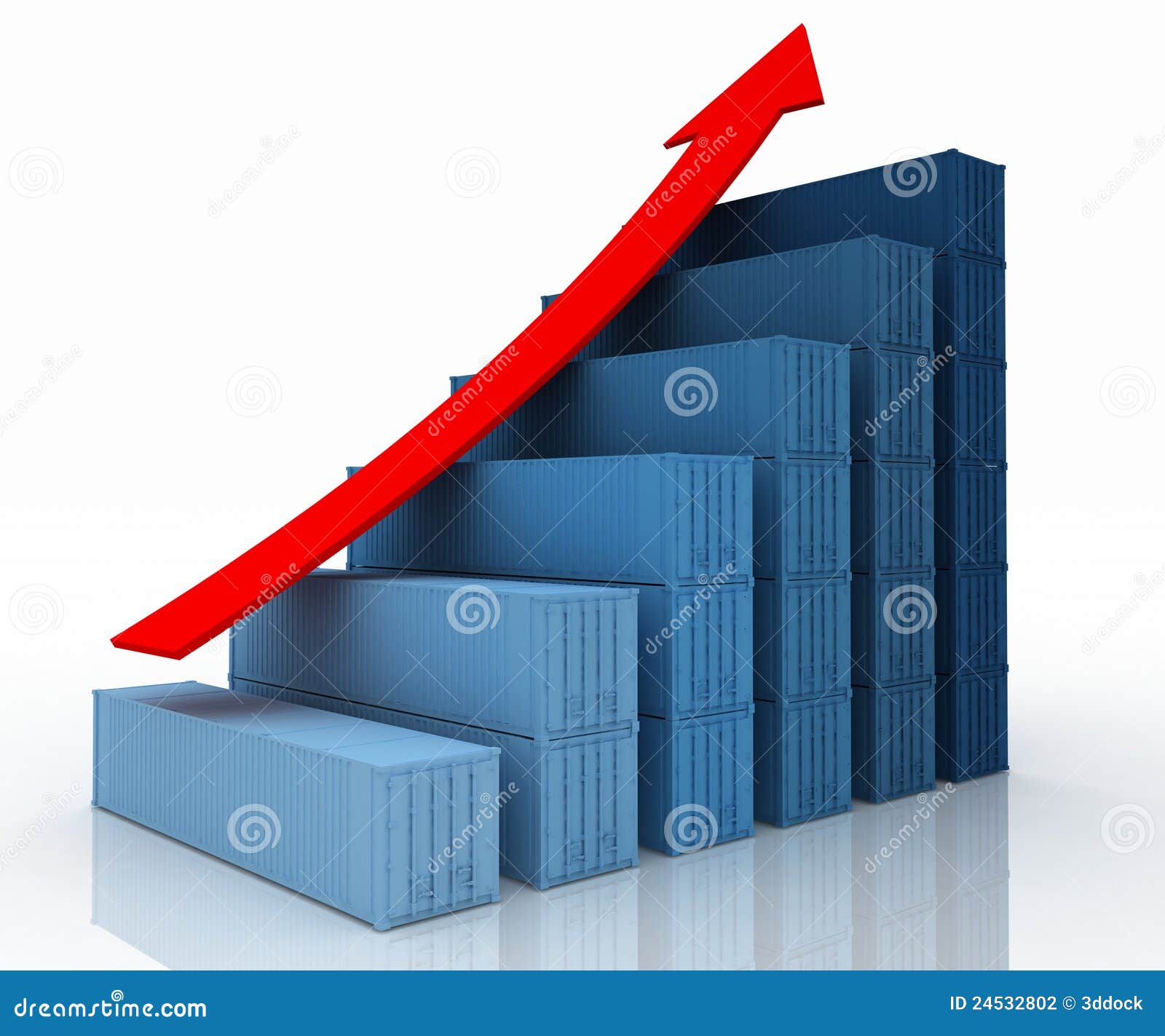 Diagram of Increasing Exportation Stock Illustration - Illustration of ...