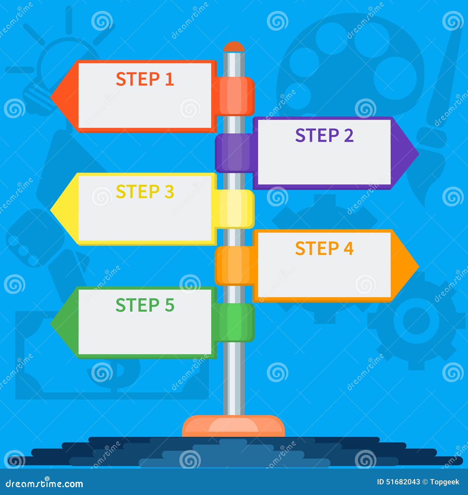 Diagram Infographic of Multidirectional Pointers Stock Vector ...