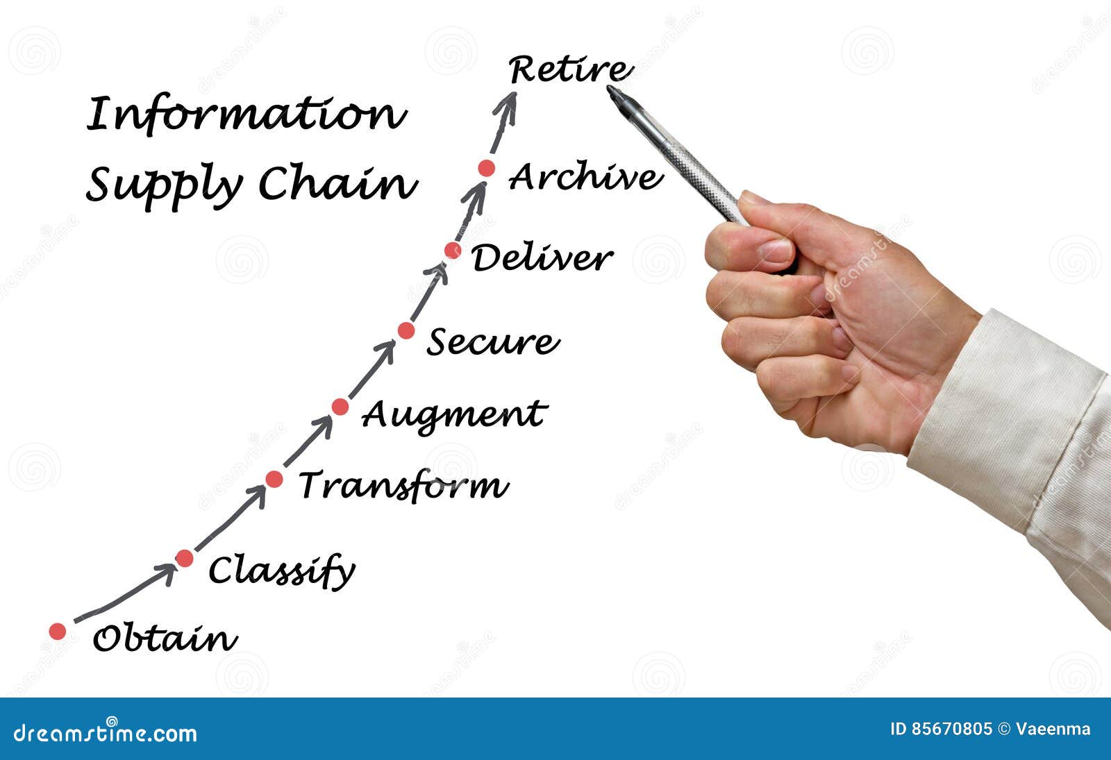 Diagram of Information Supply Chain Stock Image - Image of presentation ...