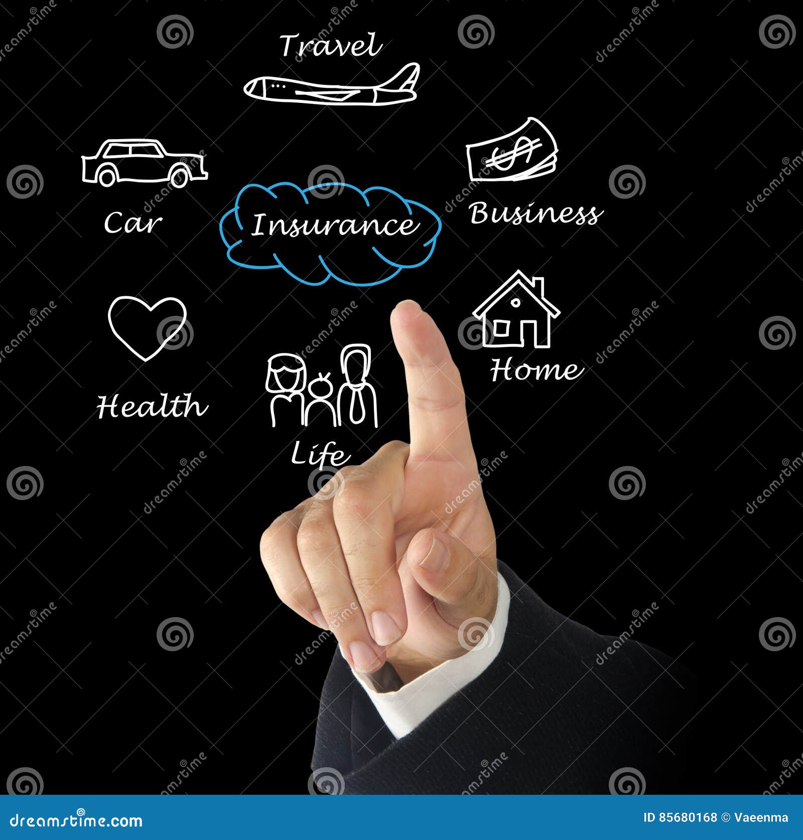 Diagram of insurance stock photo. Image of vertical, drawing - 85680168