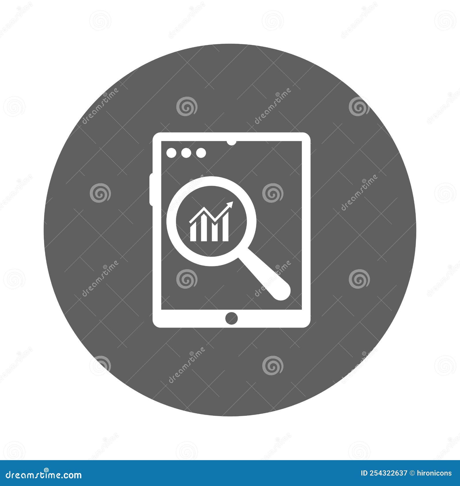 Diagram, Ipad, Analytics Icon. Gray Vector Graphics Stock Vector ...