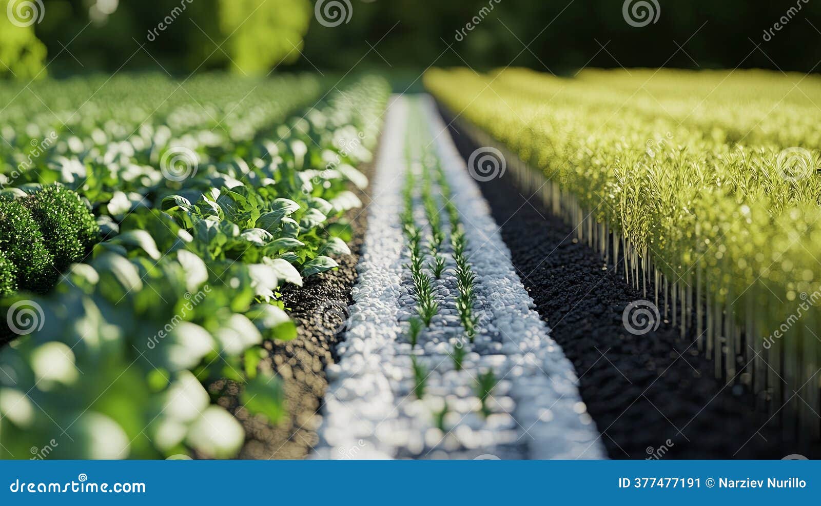 Field Monoculture Crop Farm Royalty-Free Cartoon | CartoonDealer.com ...