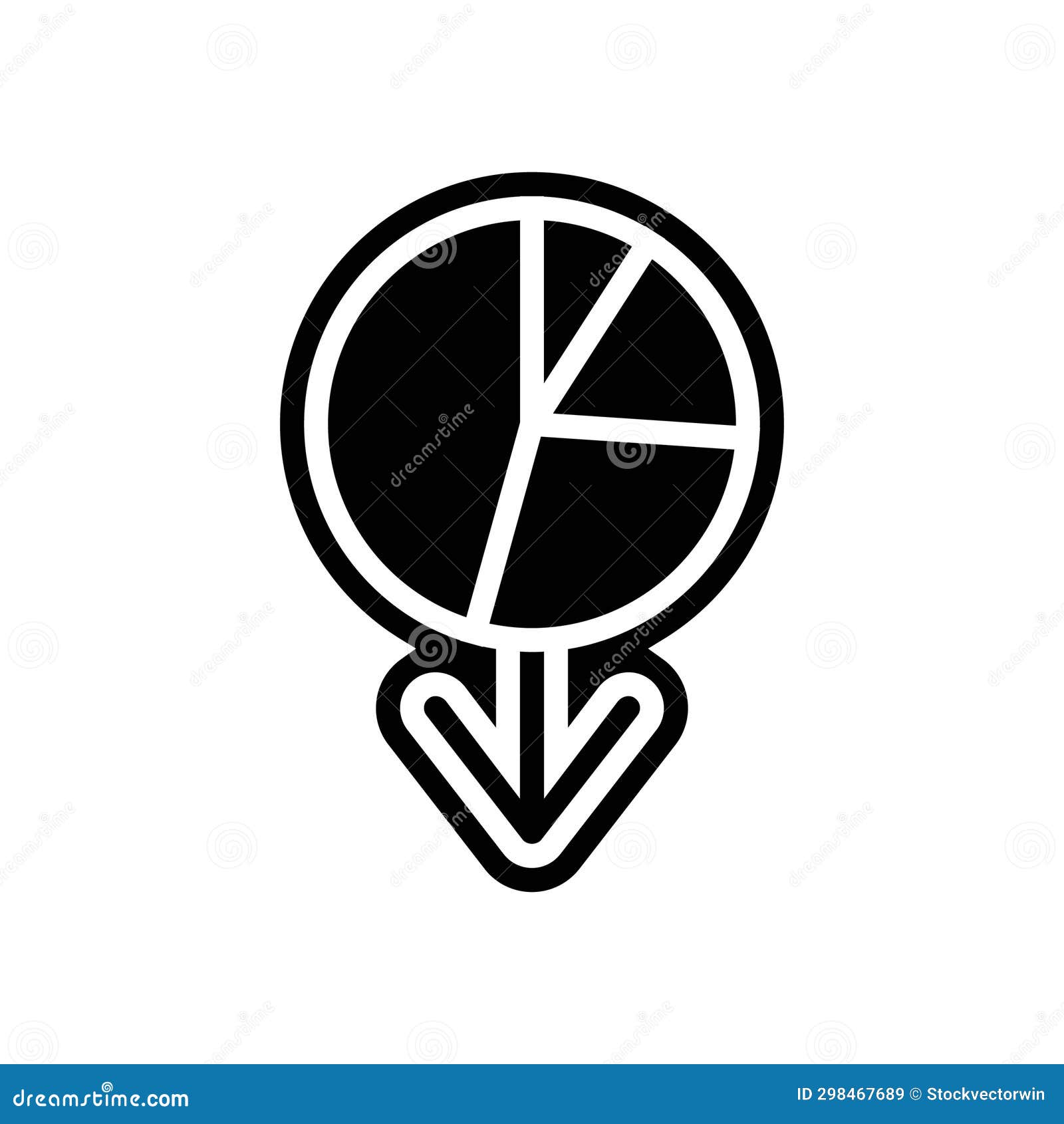 Diagram Loading Statistical Data Glyph Icon Vector Illustration Stock Vector Illustration Of