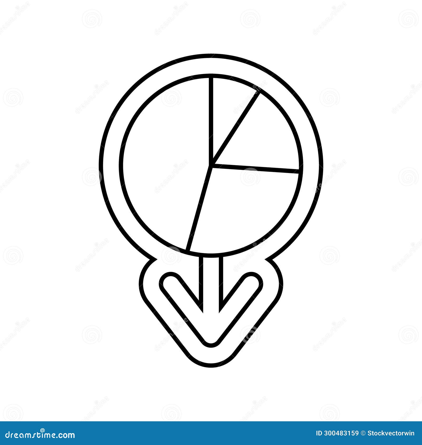 Diagram Loading Statistical Data Line Icon Vector Illustration Stock ...