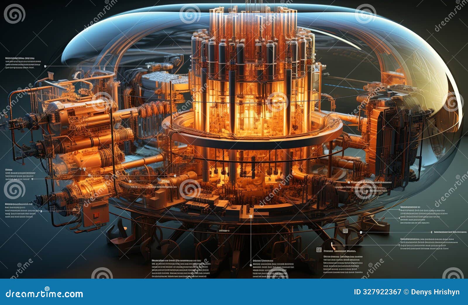Diagram of a Nuclear Power Plant Stock Image - Image of systems, power ...