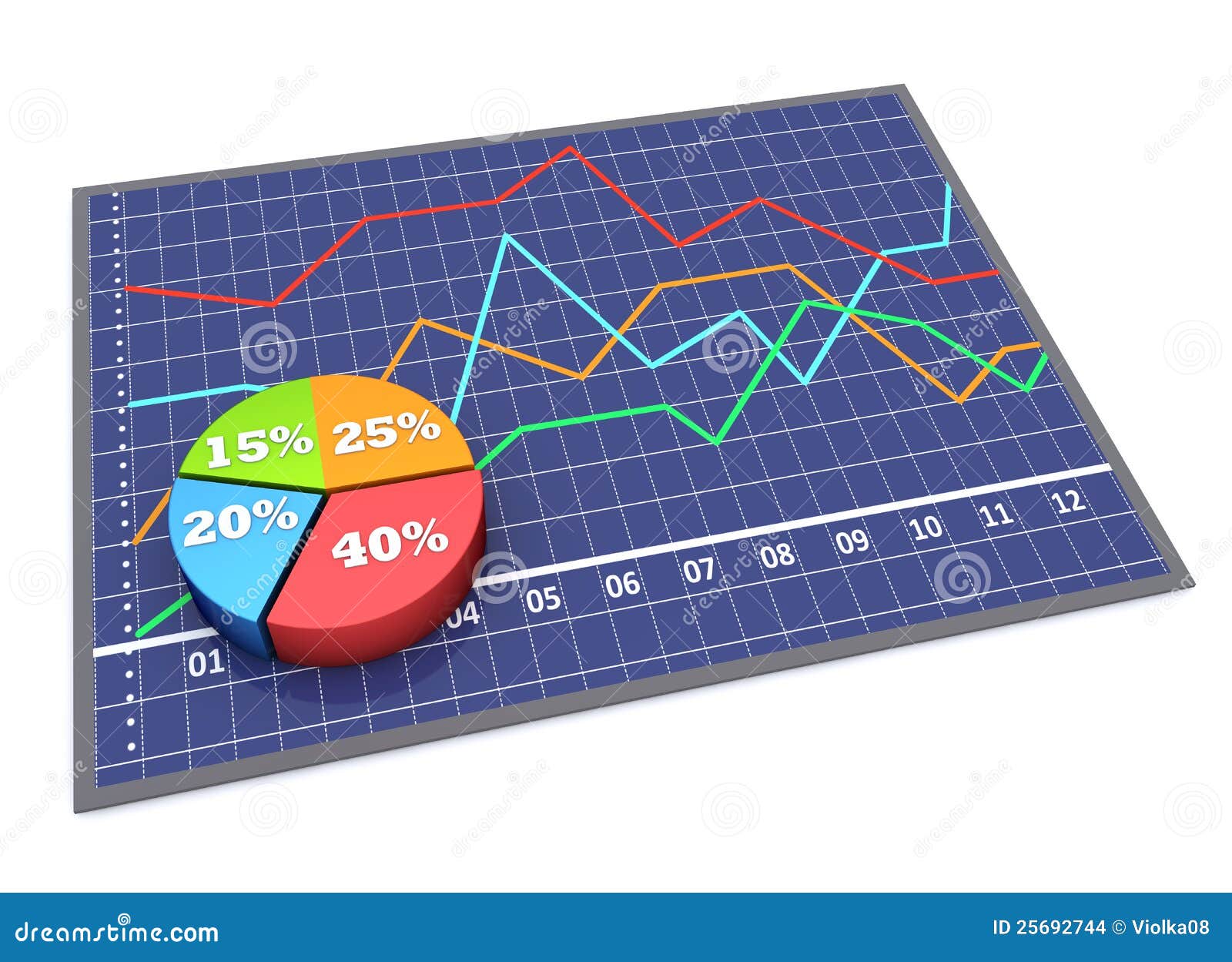 Diagram och grafer stock illustrationer. Illustration av diagram - 25692744