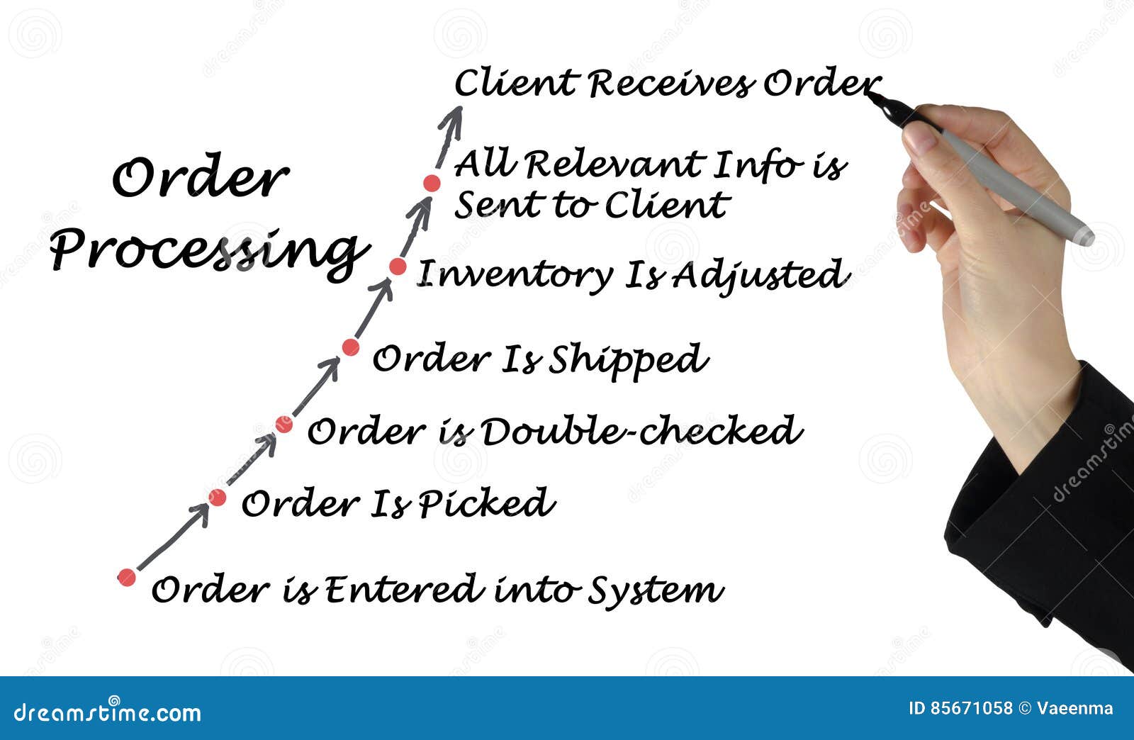 Diagram of Order Processing Stock Photo - Image of expert, presentation ...