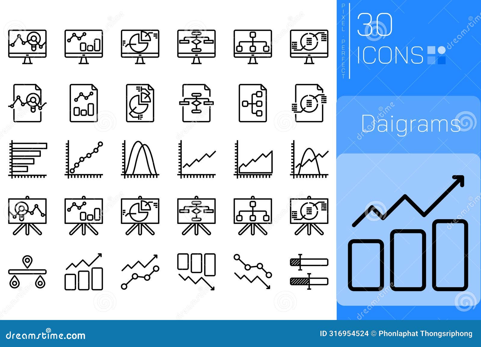 Diagram_Outline stock vector. Illustration of logo, diagram - 316954524