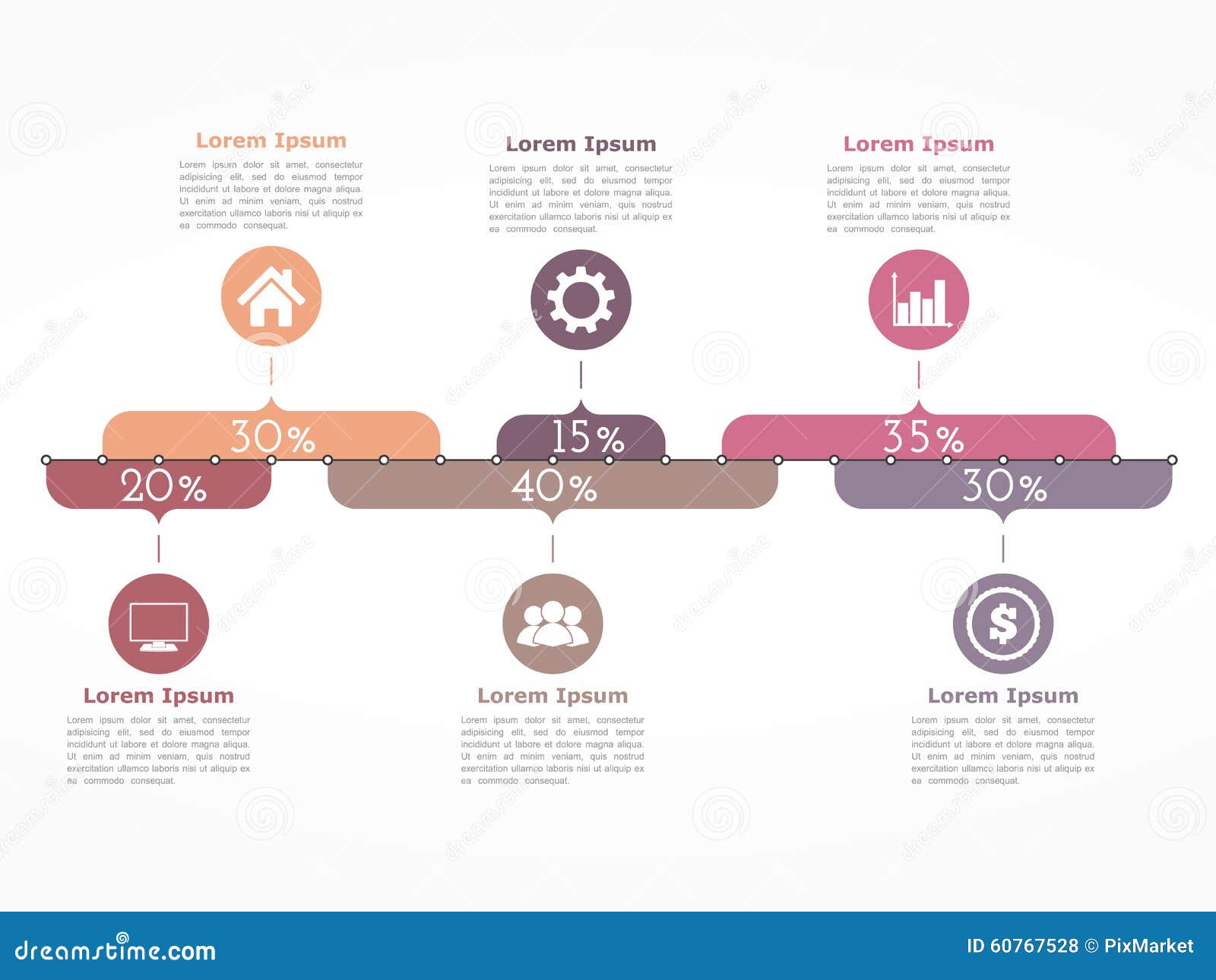 Diagram with Percents stock vector. Illustration of shape - 60767528